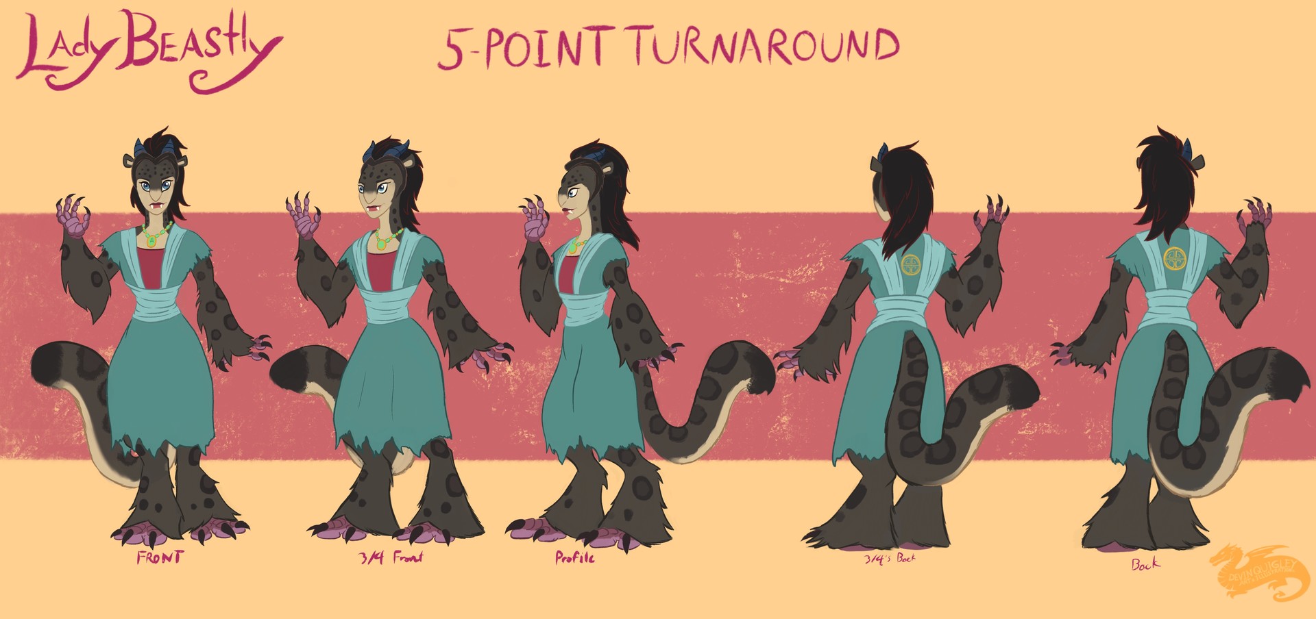 ArtStation - Lady Beastly, Turnaround Model Sheet