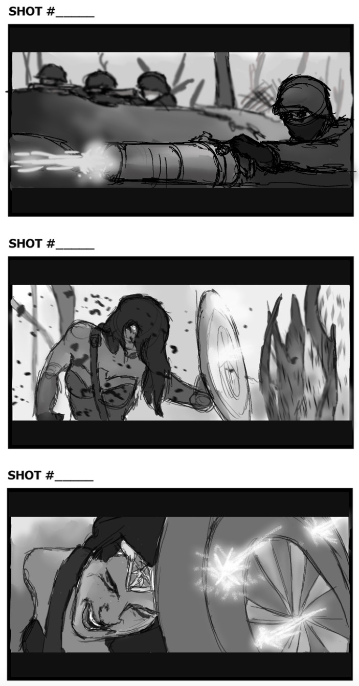 Erica Wilks - Wonder Woman Storyboards