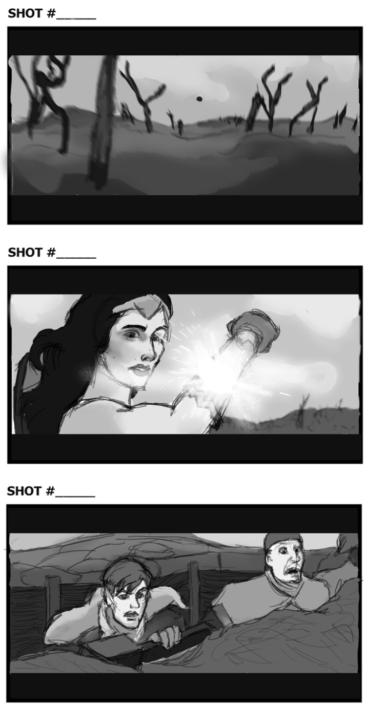 Erica Wilks - Wonder Woman Storyboards