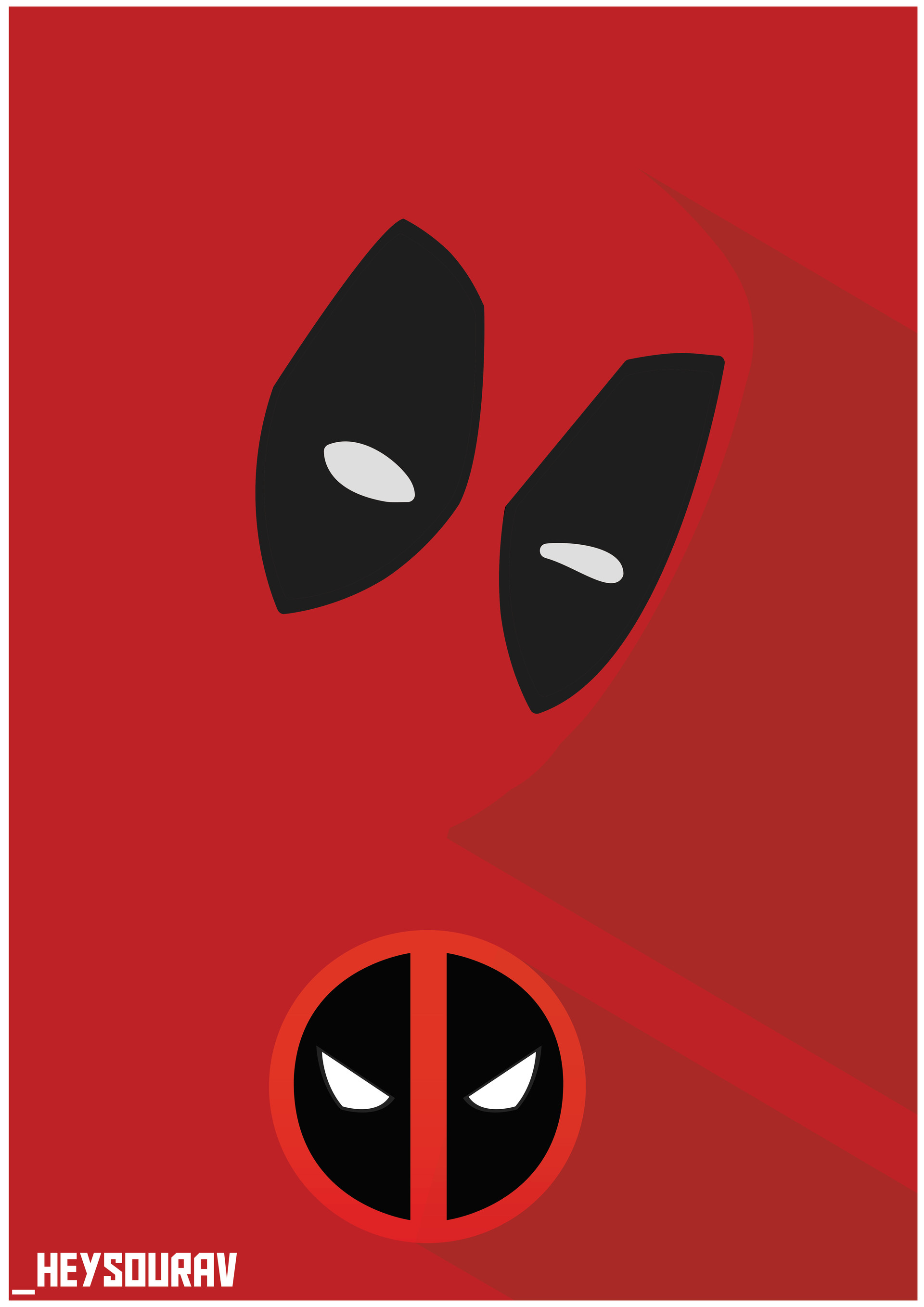 ArtStation - Deadpool Flat Minimal Art