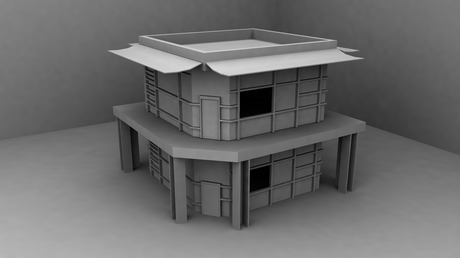 ArtStation - Japanese shanty building creation