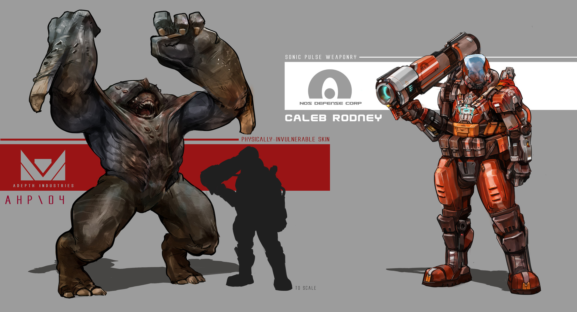 ArtStation - Sci-Fi characters assignment (Hero vs Villain), Quah Yu Sean