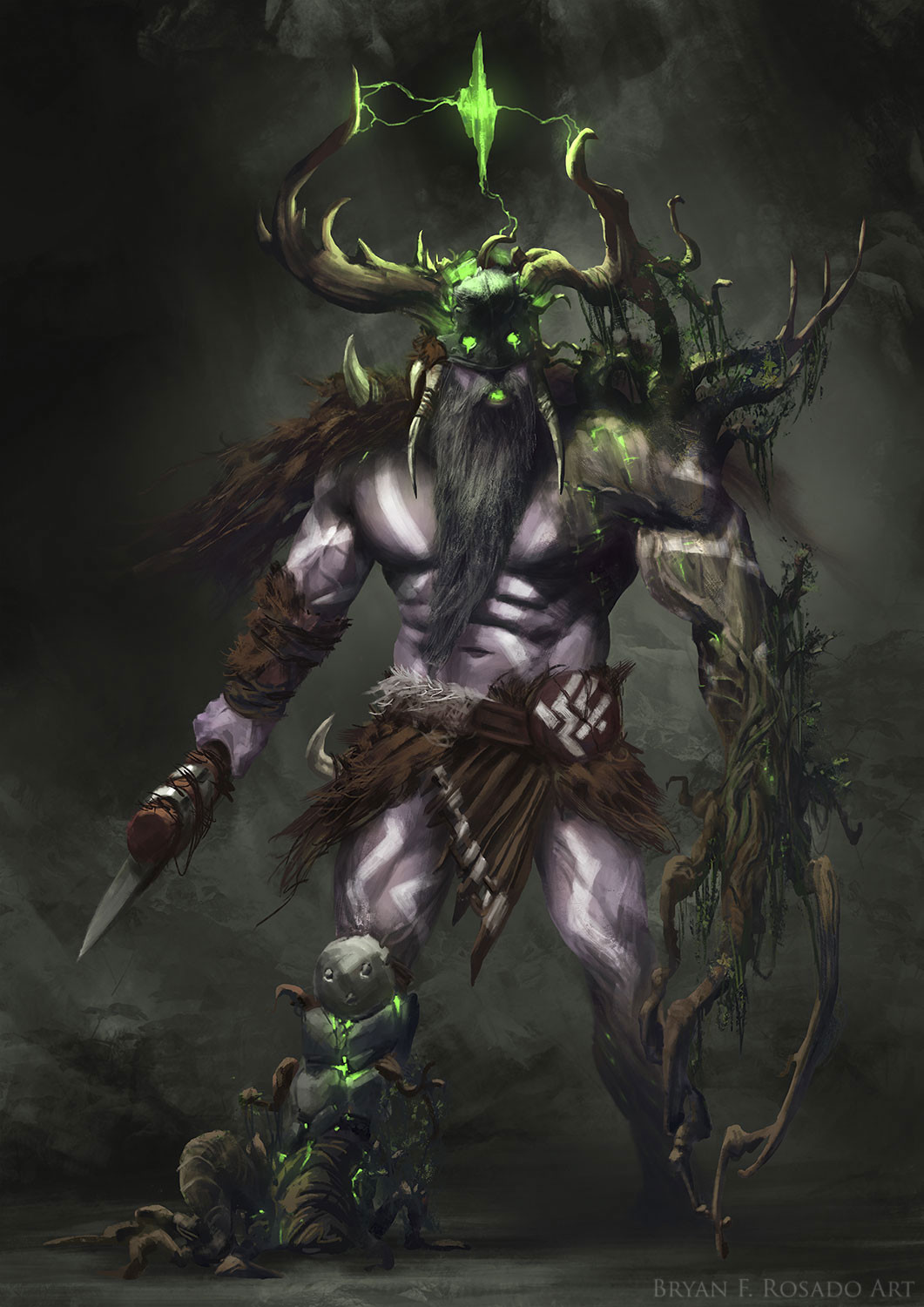 Bryan F. Rosado Art - Garruk, Wilderness Incarnated