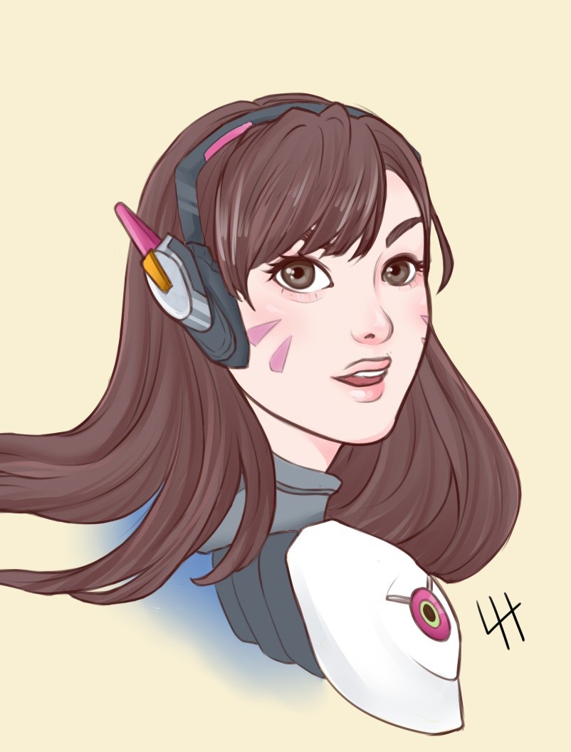 ArtStation - D.va portrait - Overwatch