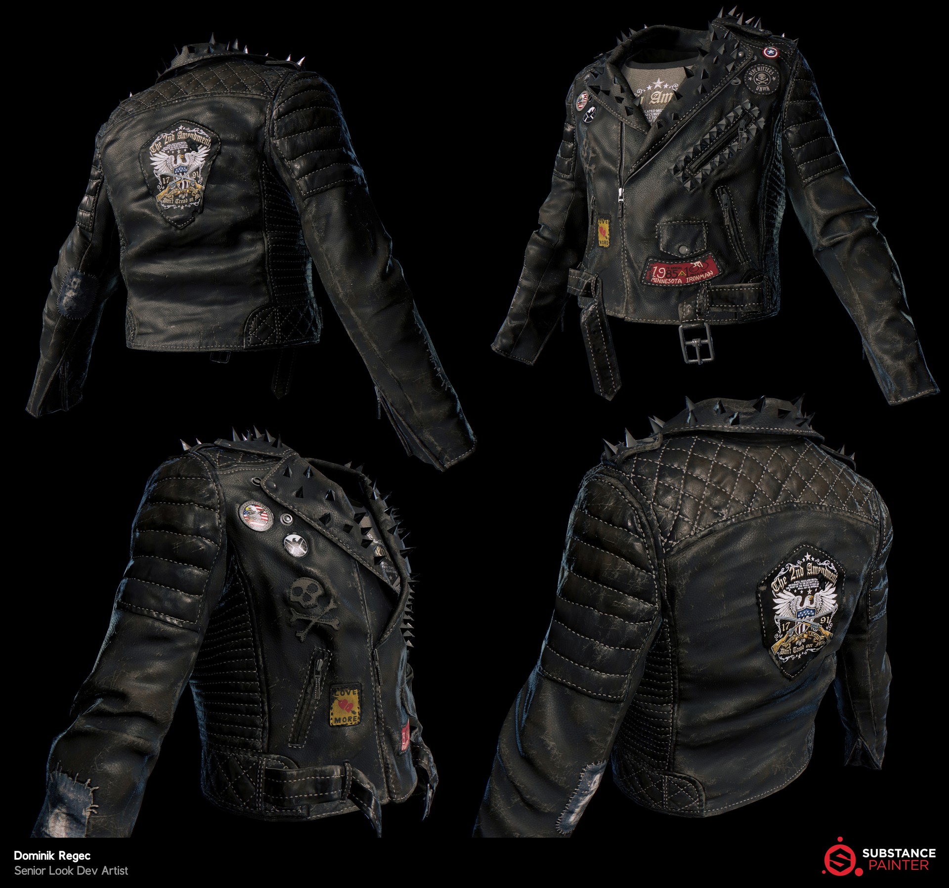 Dominik Regec - The Jacket - Texturing Practice in Substance Painter