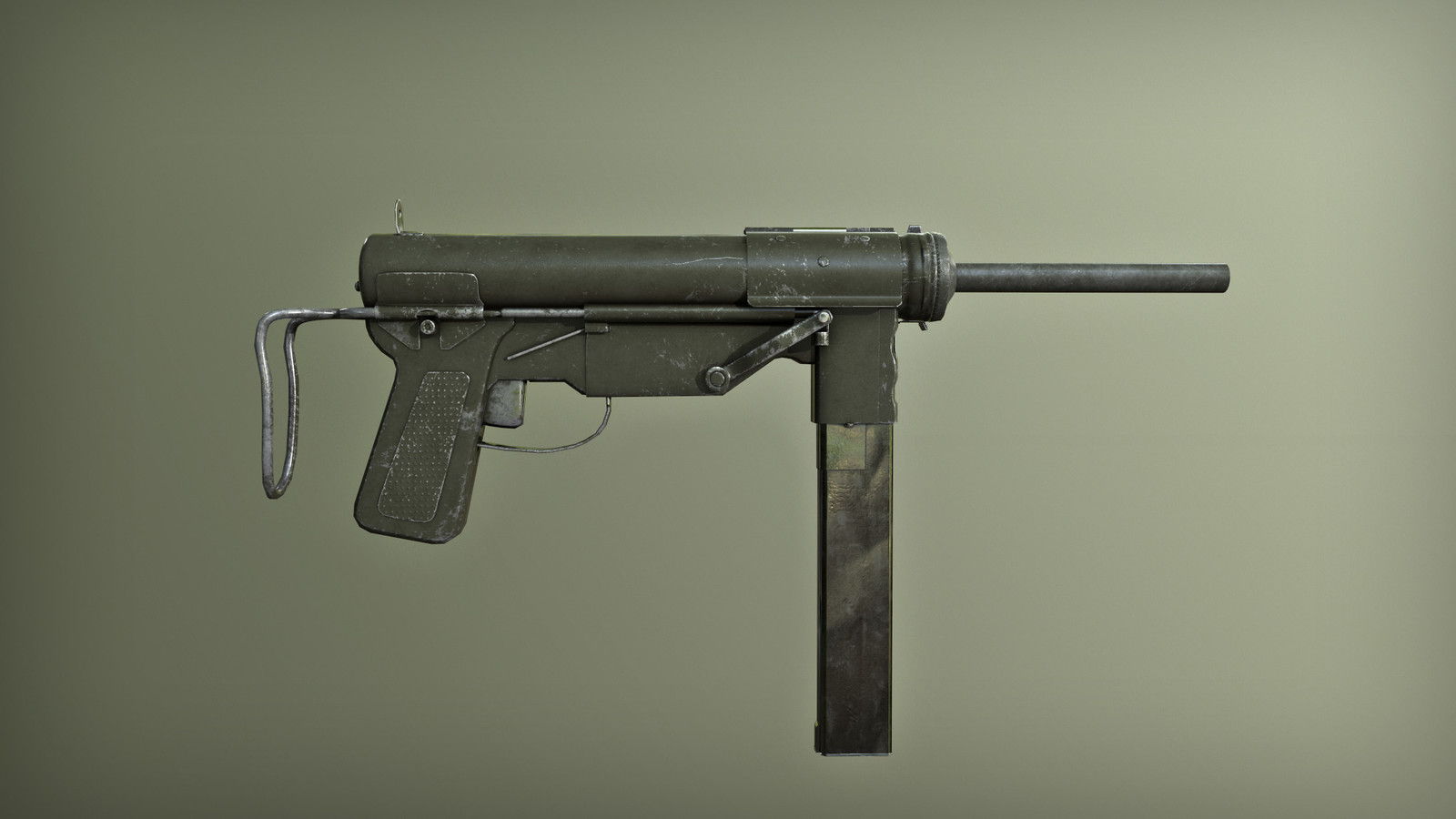 Daniel Ketterman - M3 Submachine Gun - Worn Texture