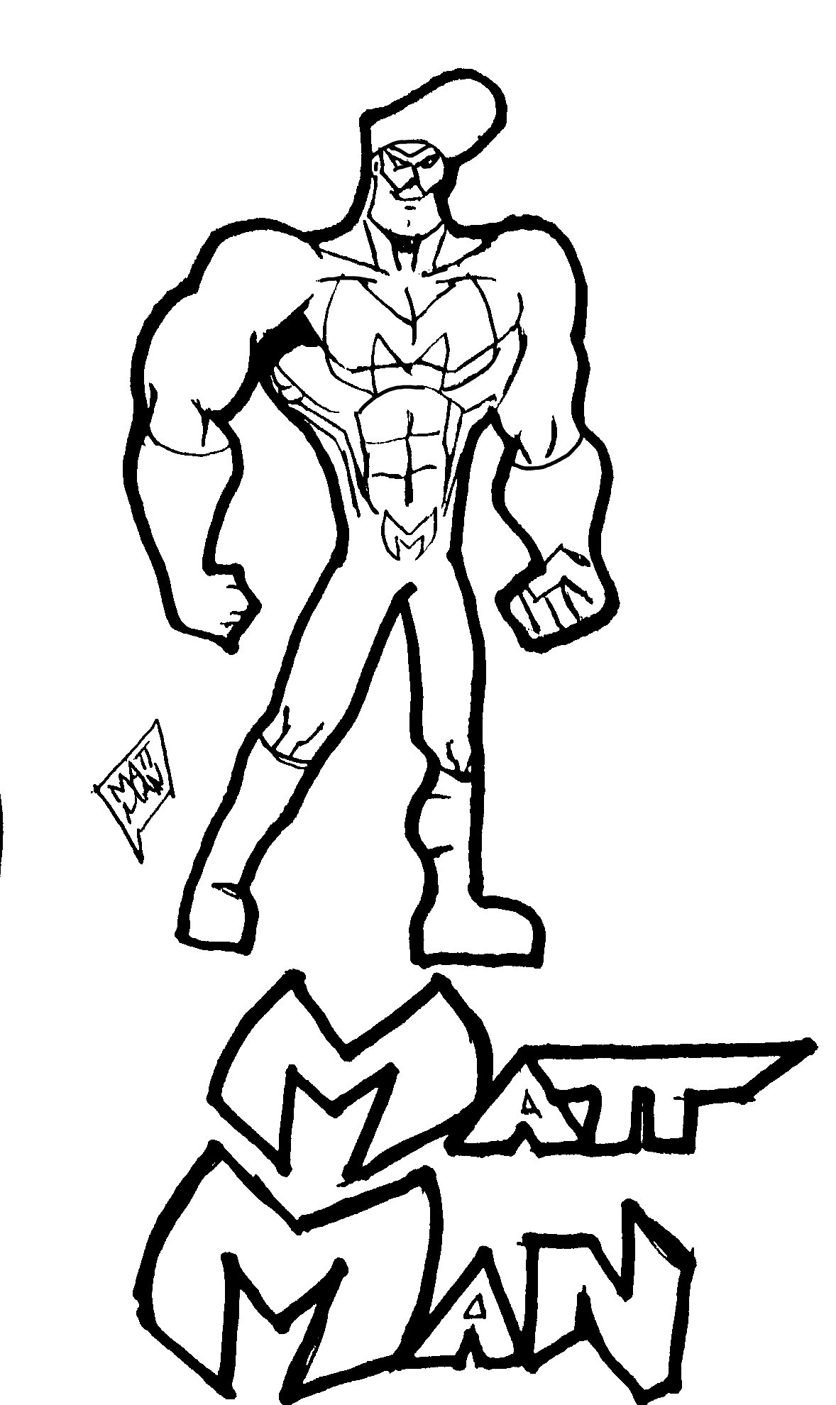 mat man coloring pages