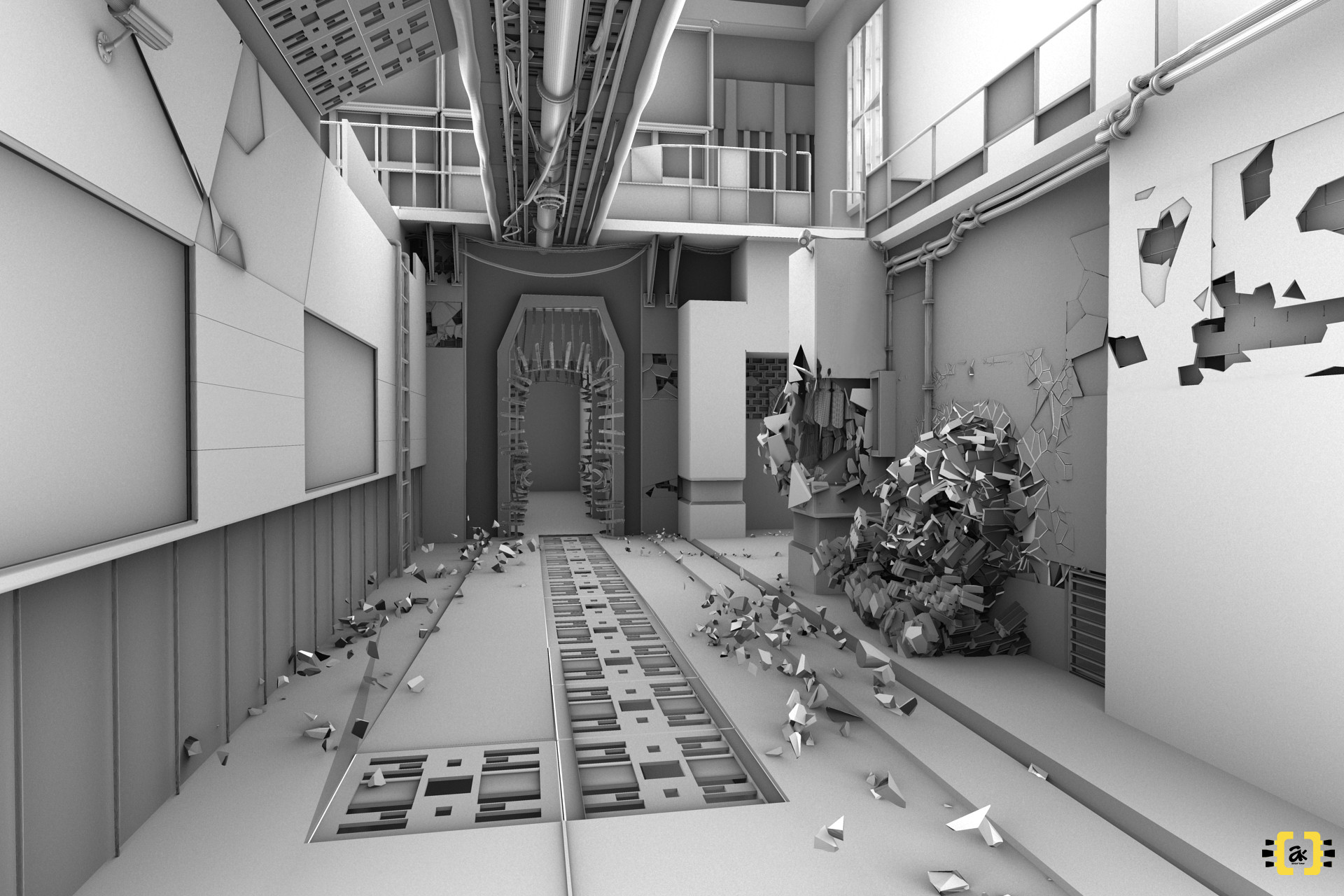 ArtStation - Sci-fi Hall