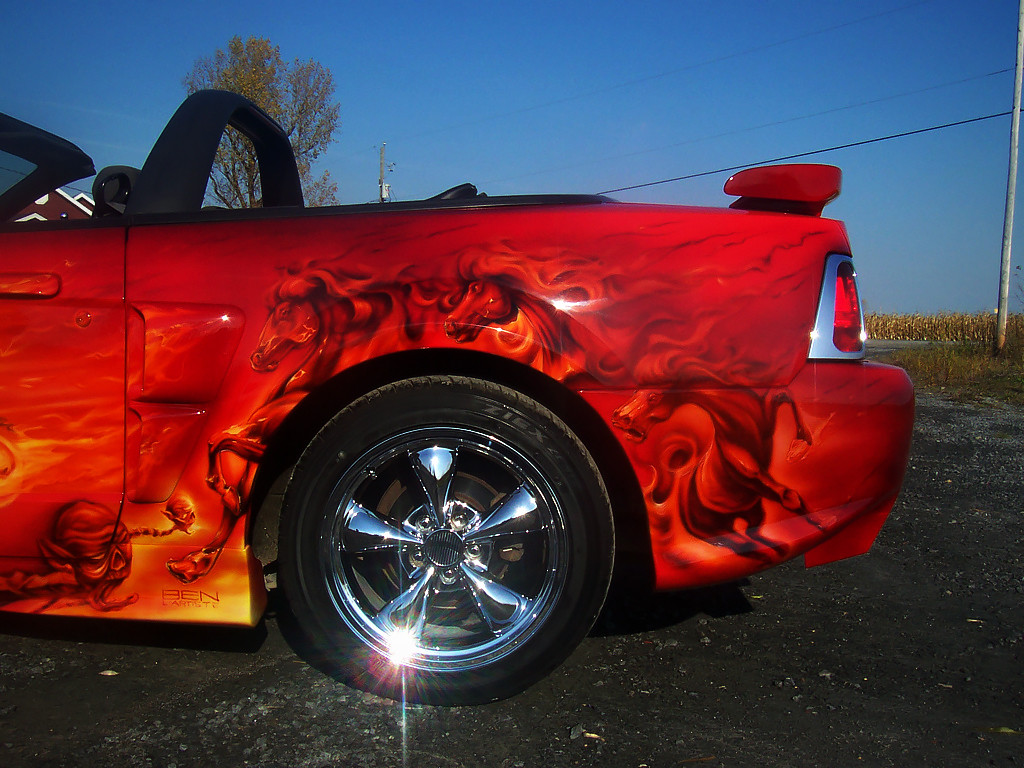 Ben National - Ghost Rider Mustang - Airbrush