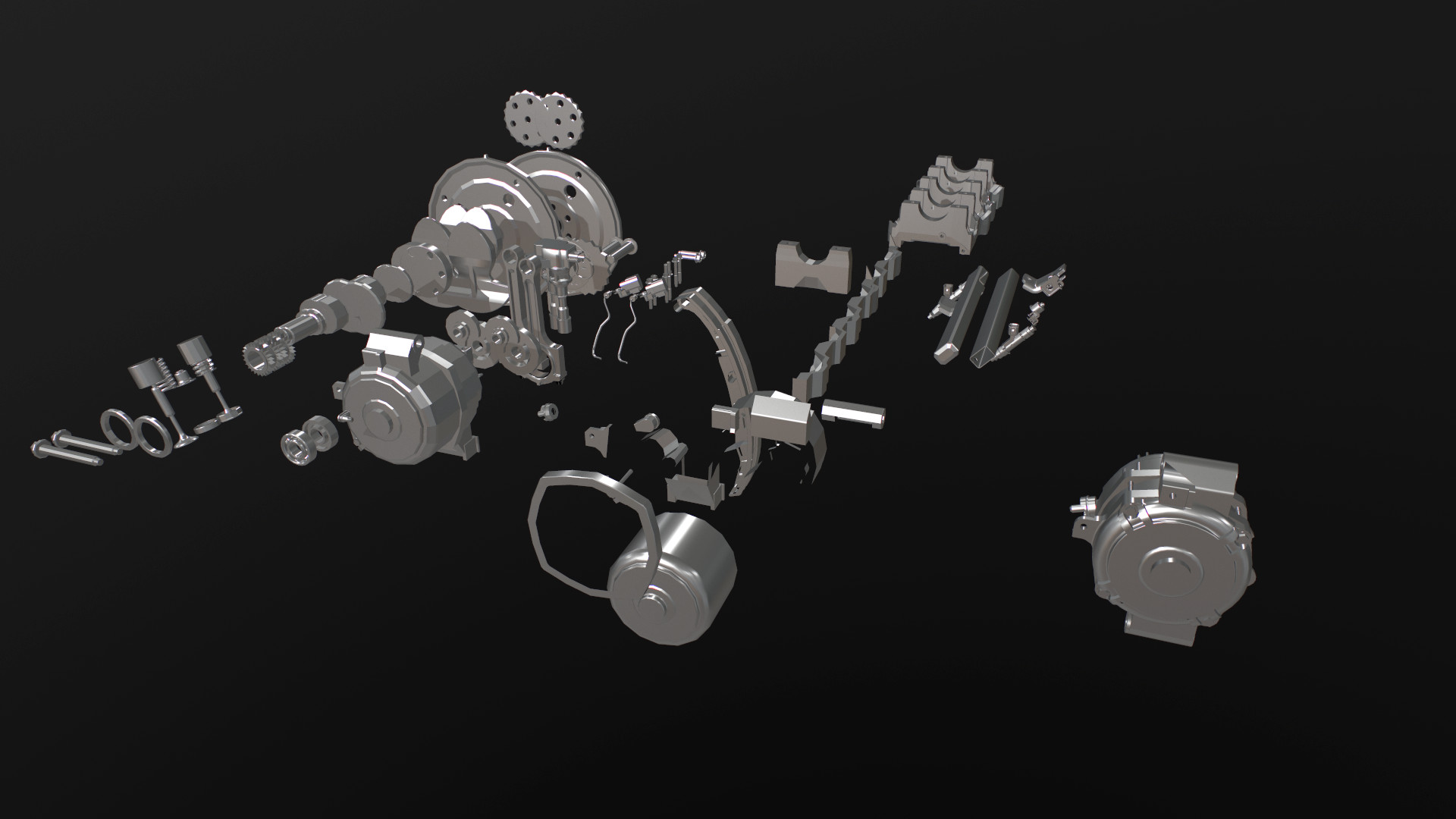 ArtStation - Engine with animated parts