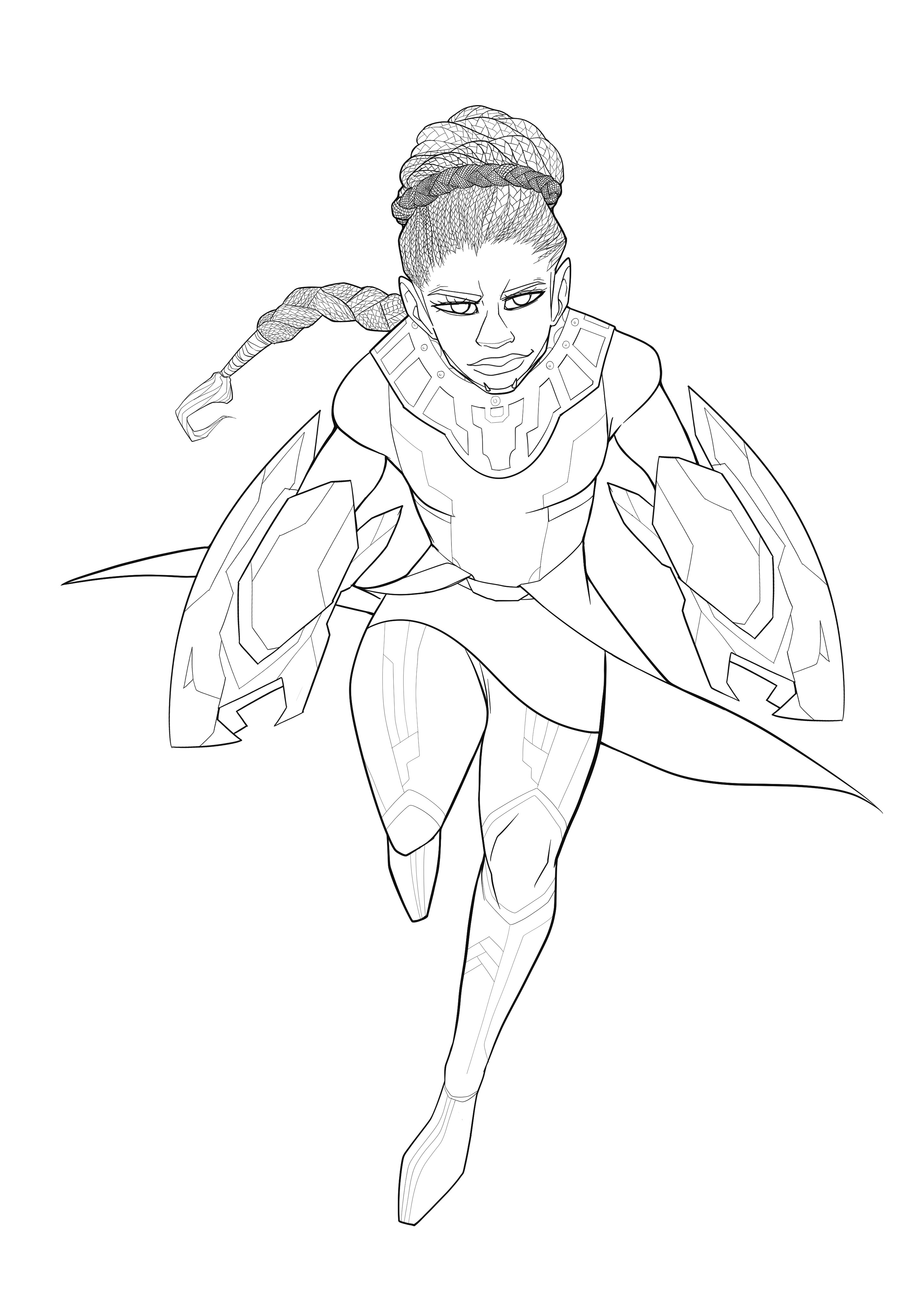 shuri coloring pages