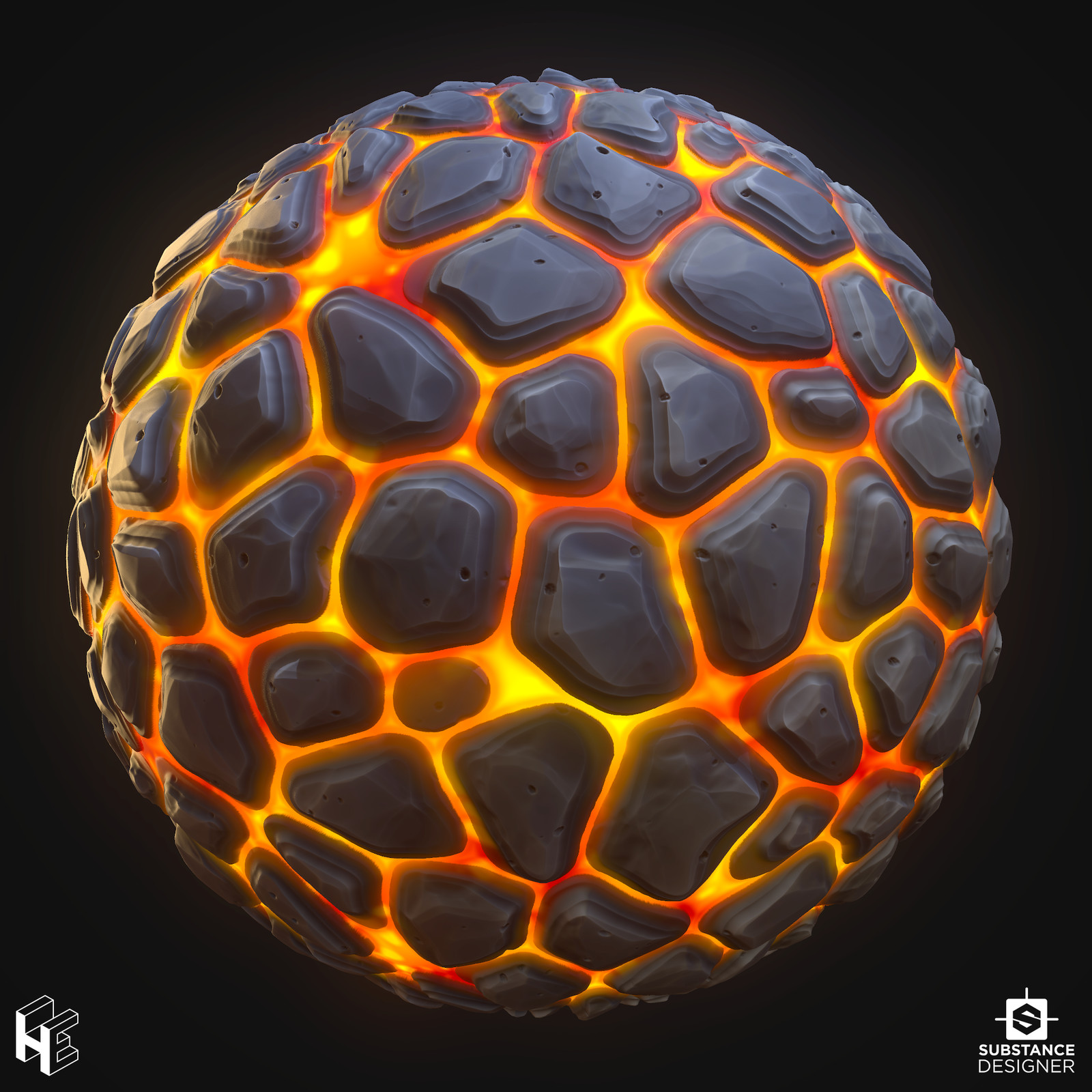 Harrison Eilers - Stylized Coal in Lava