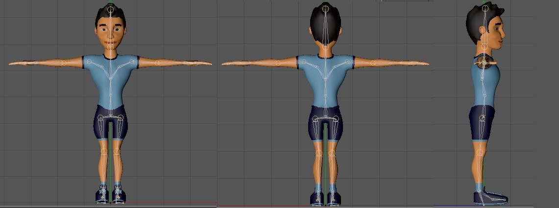 Front And Side View For 3d Modeling