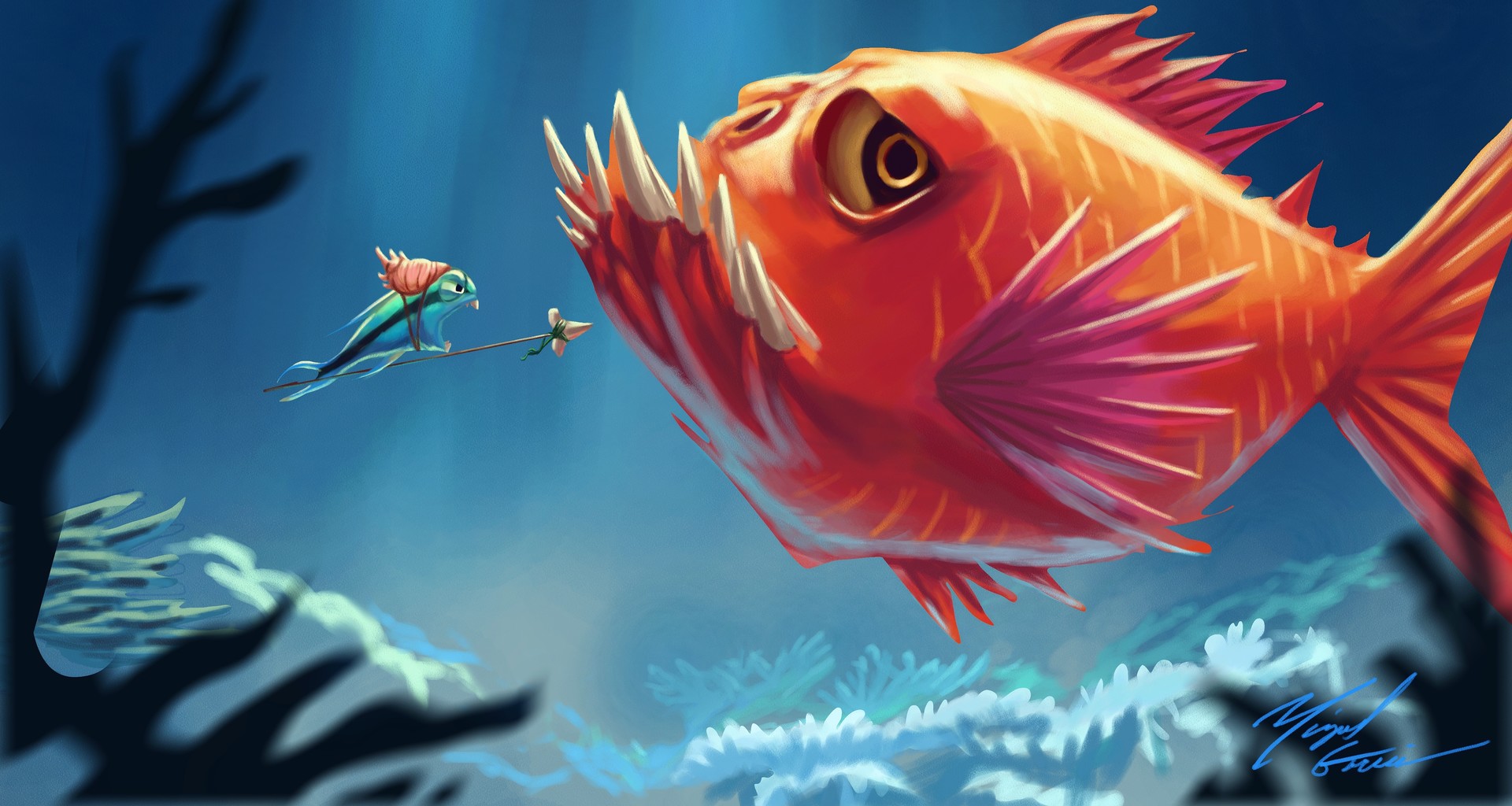 that aggressive fish