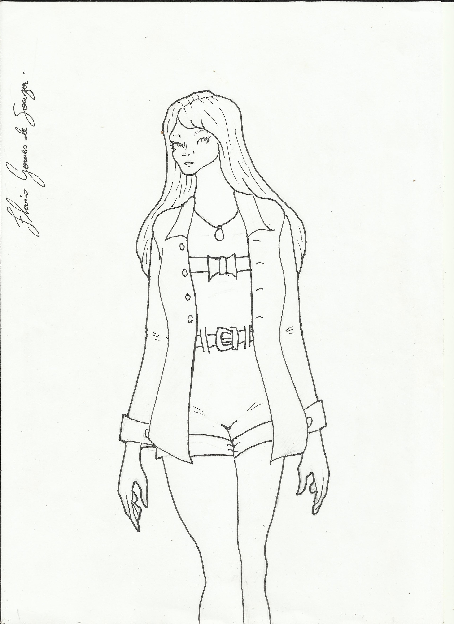 ArtStation - Girl in line art