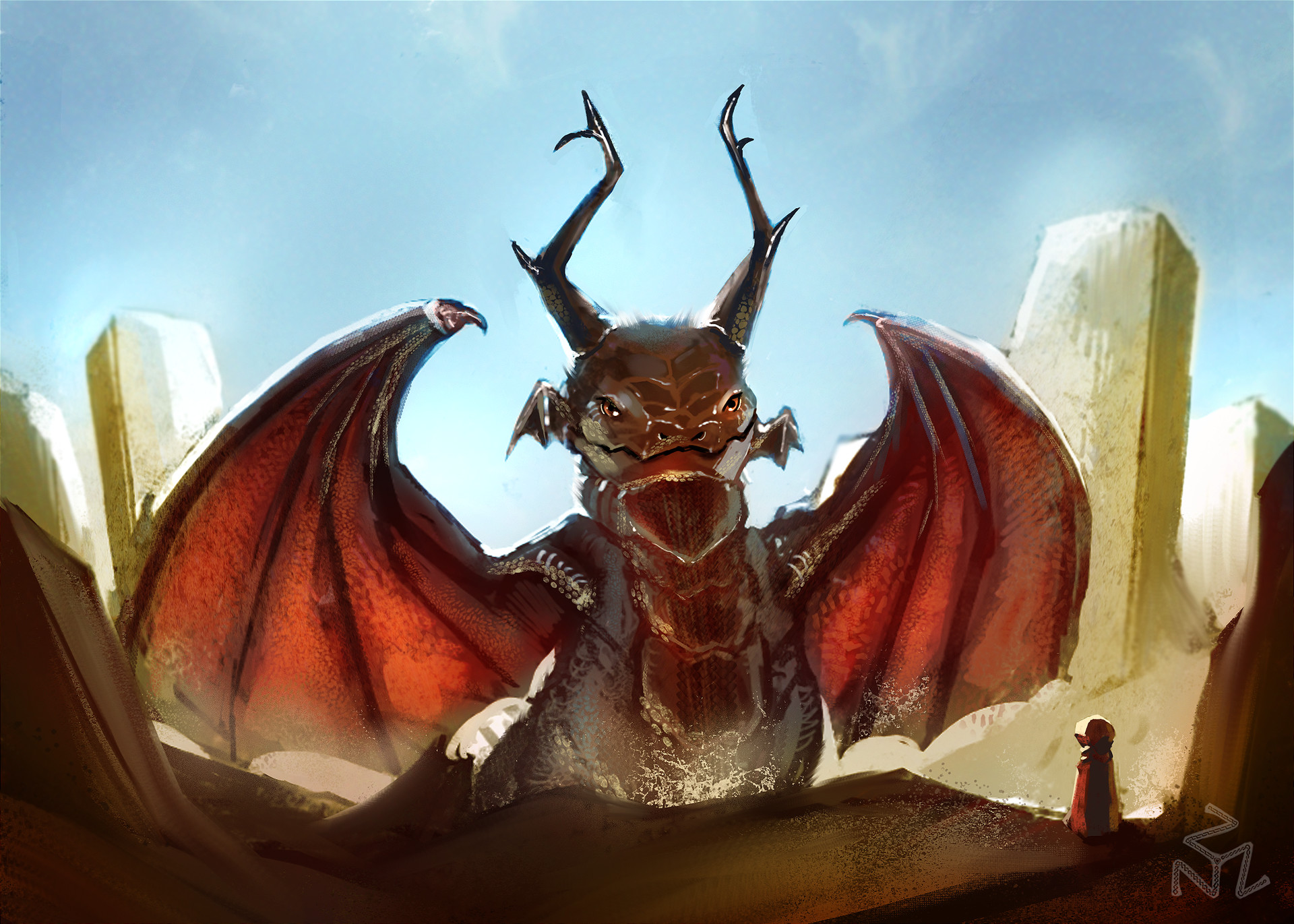 ArtStation - dragon sketch