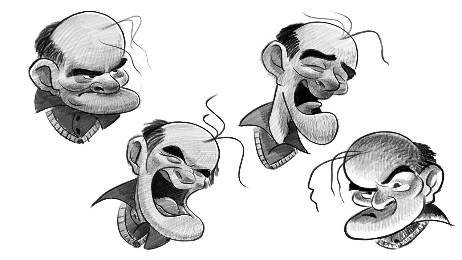 ArtStation - Old man expressions