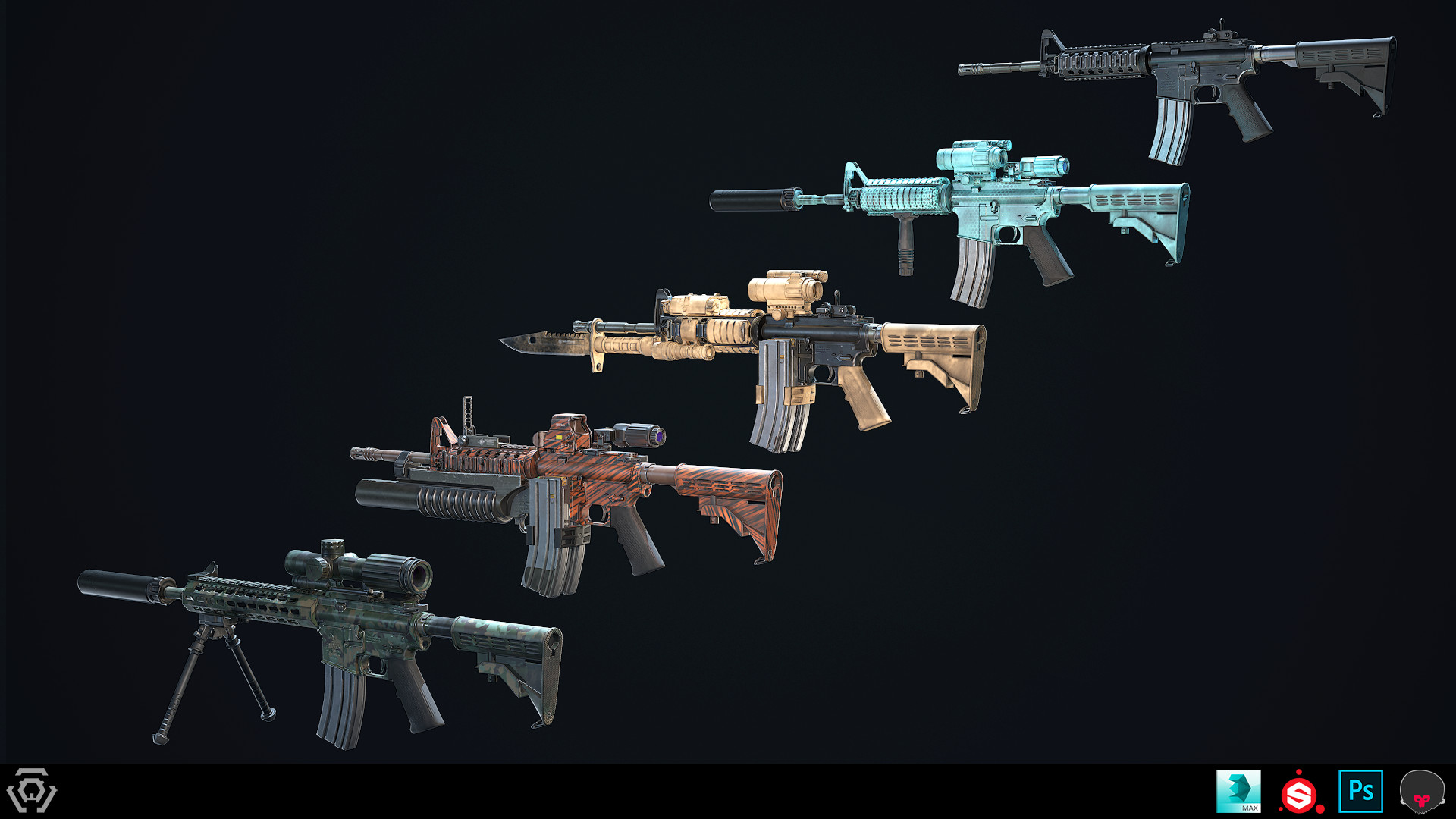 Duncan Reed - M4 Carbine with Attachments and Weapon Skins