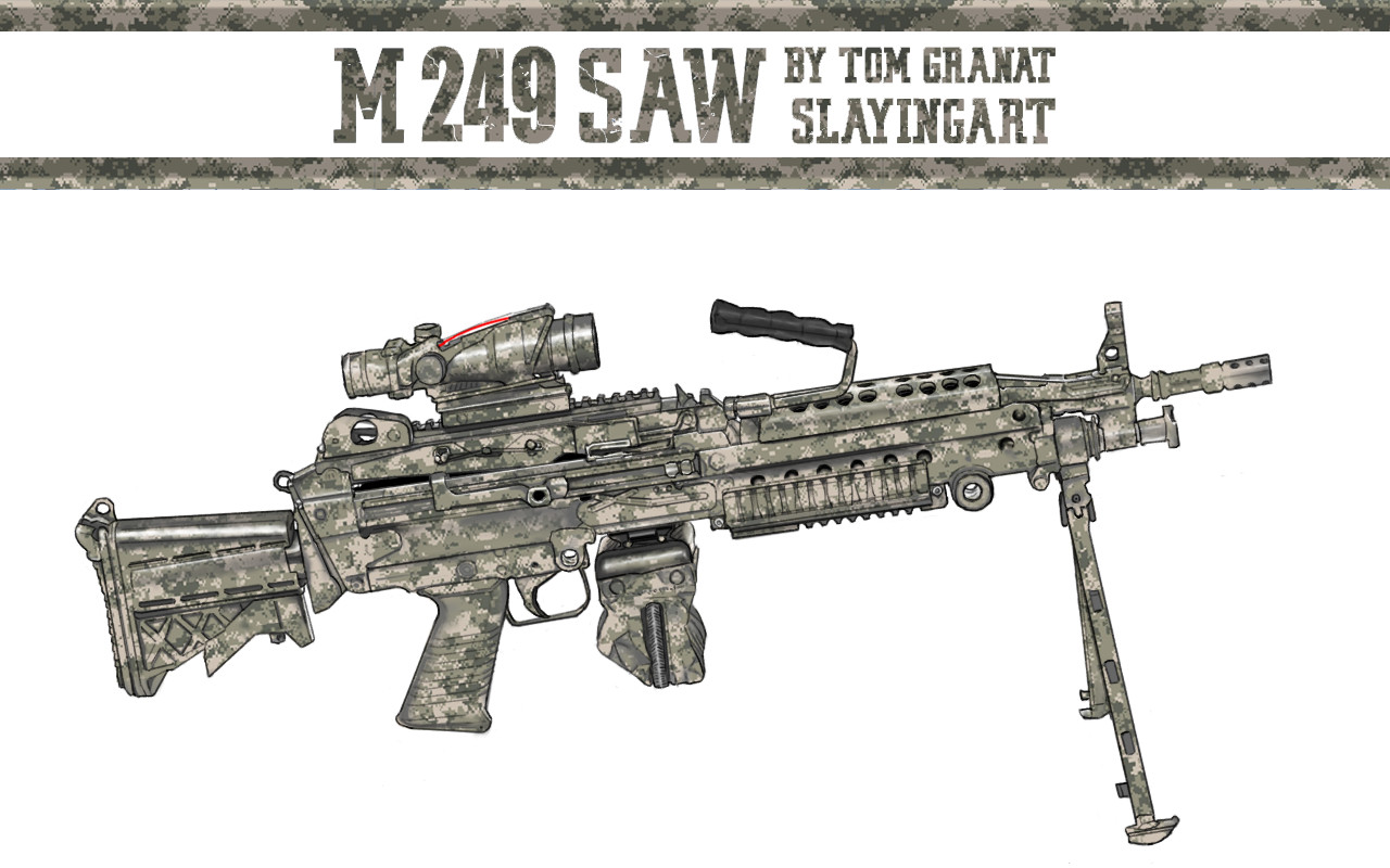 ArtStation - M 249 SAW