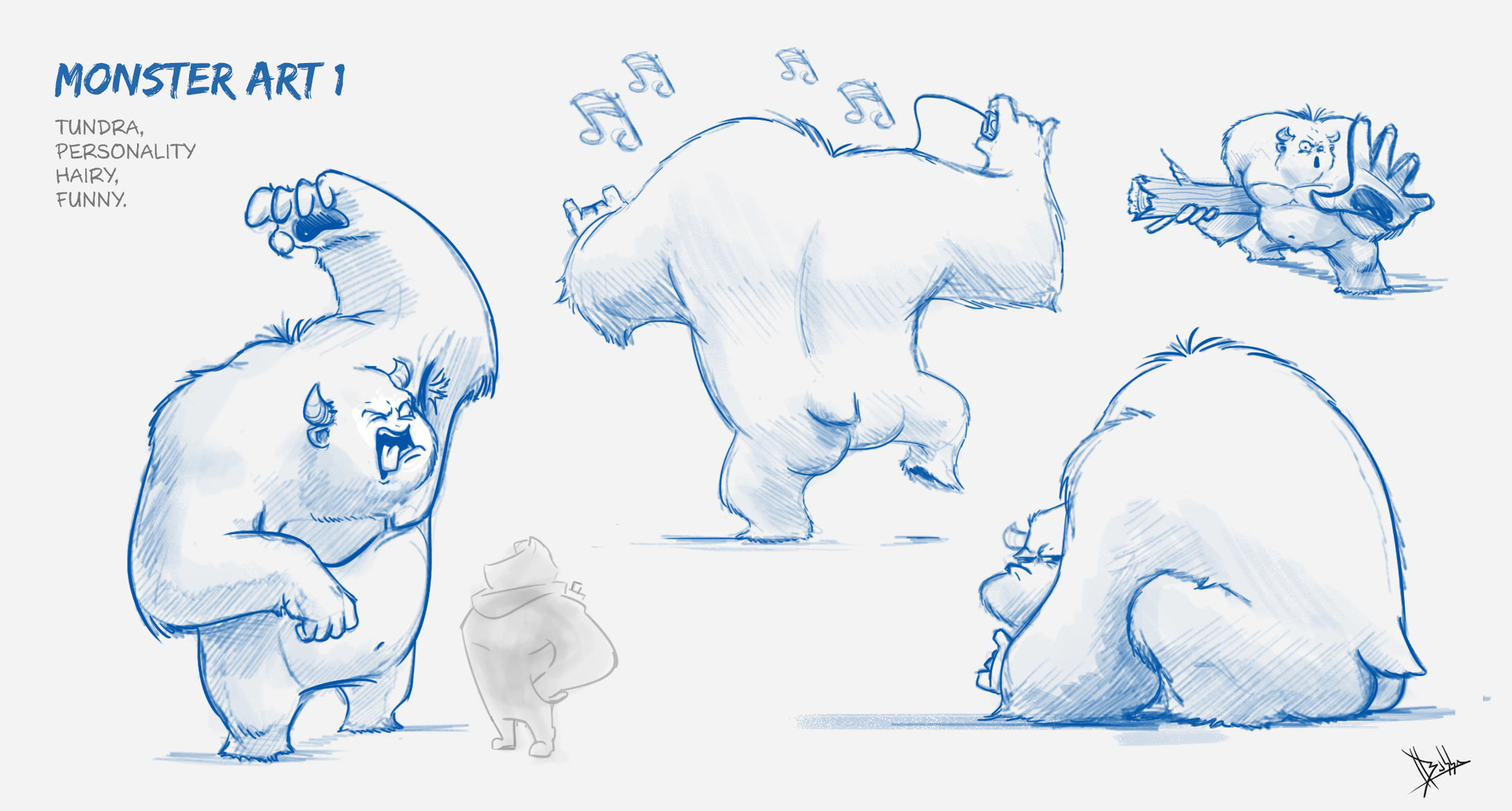 how to draw furry monster