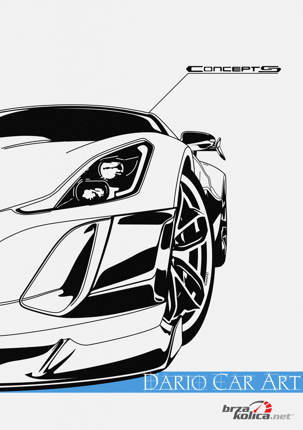 Dario Car Art - Rimac Concept Two by DarioCarArt