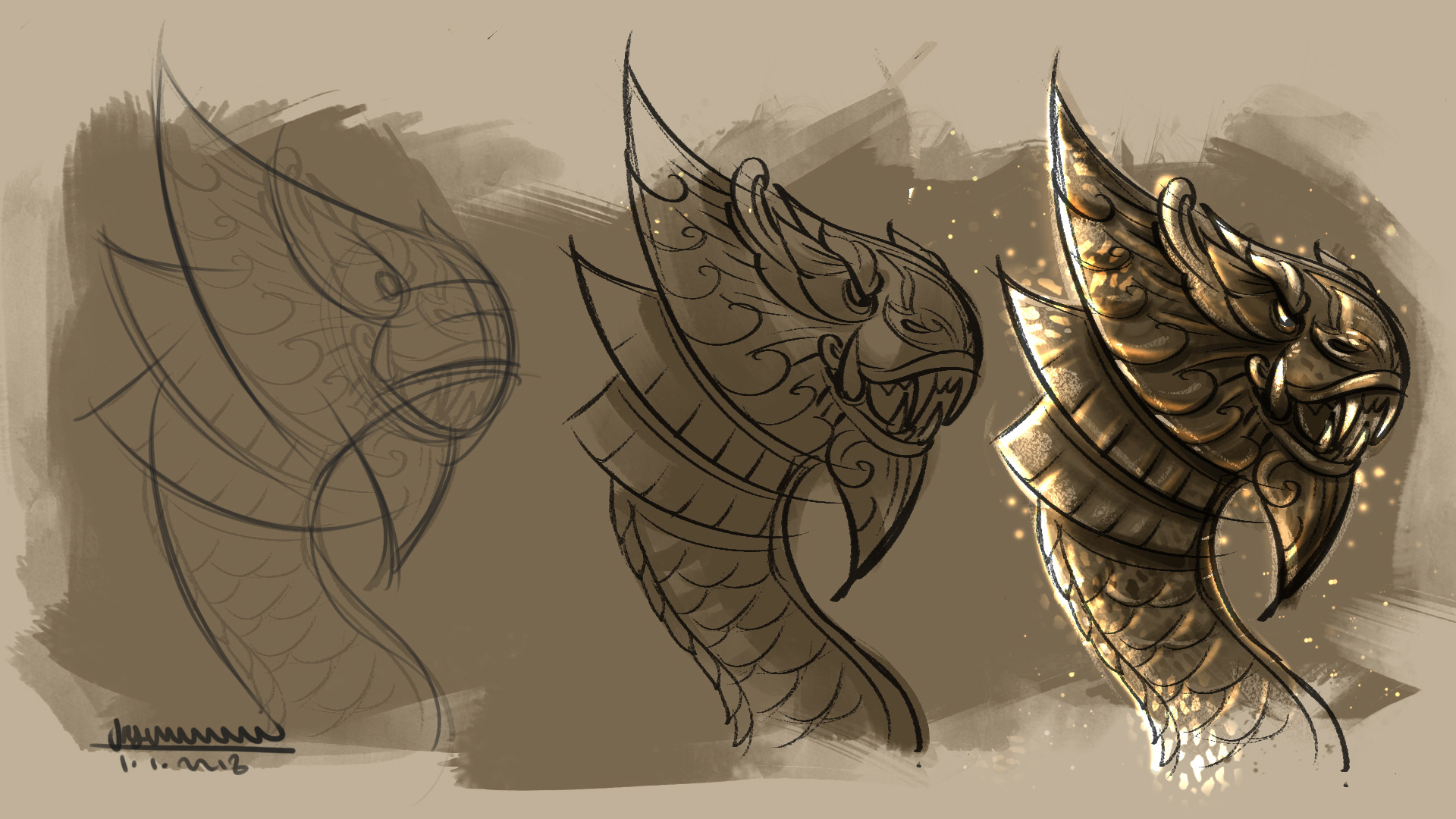 ArtStation - character design of myanmar traditional dragon