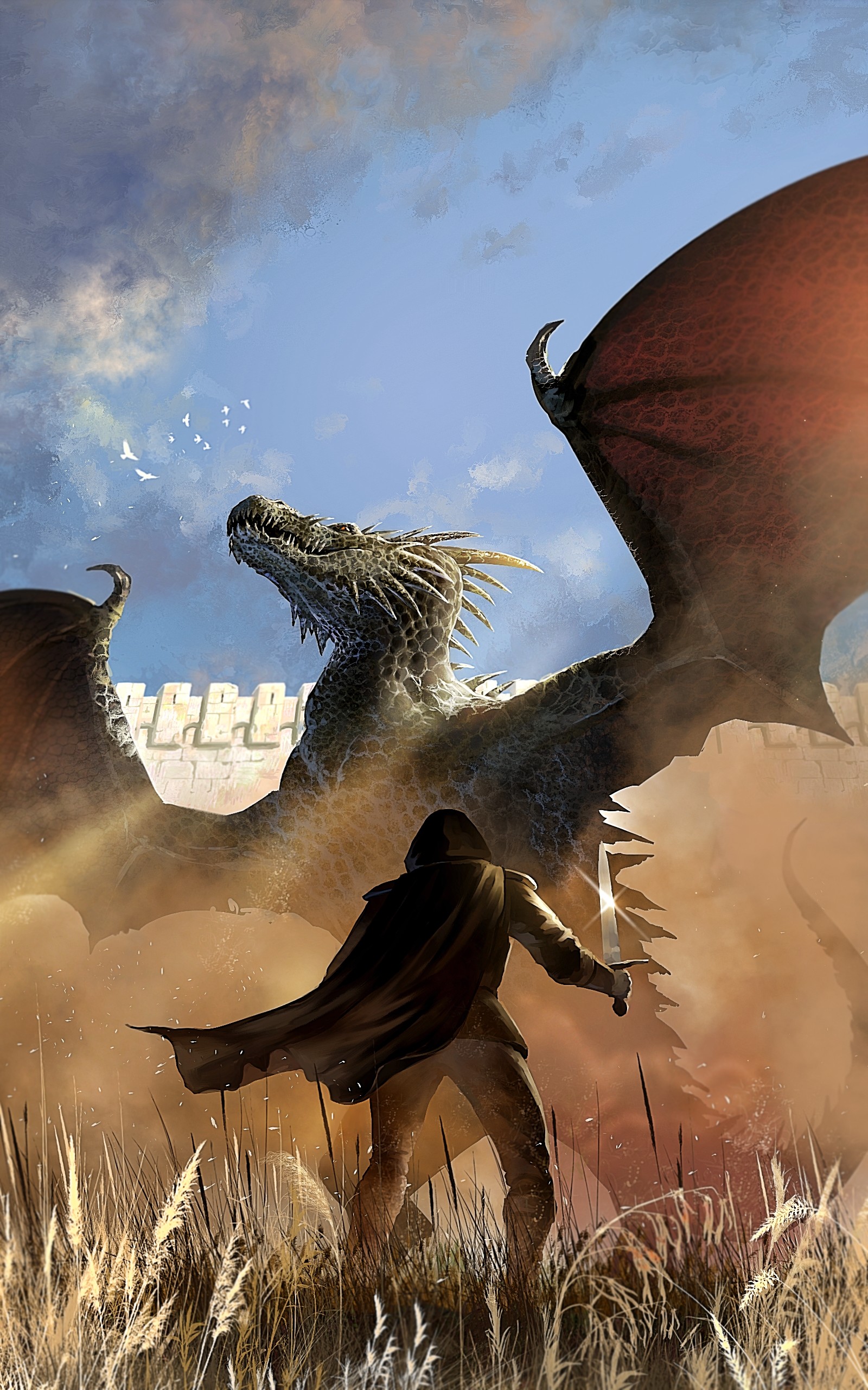 ArtStation - Dragon (book cover illustration)