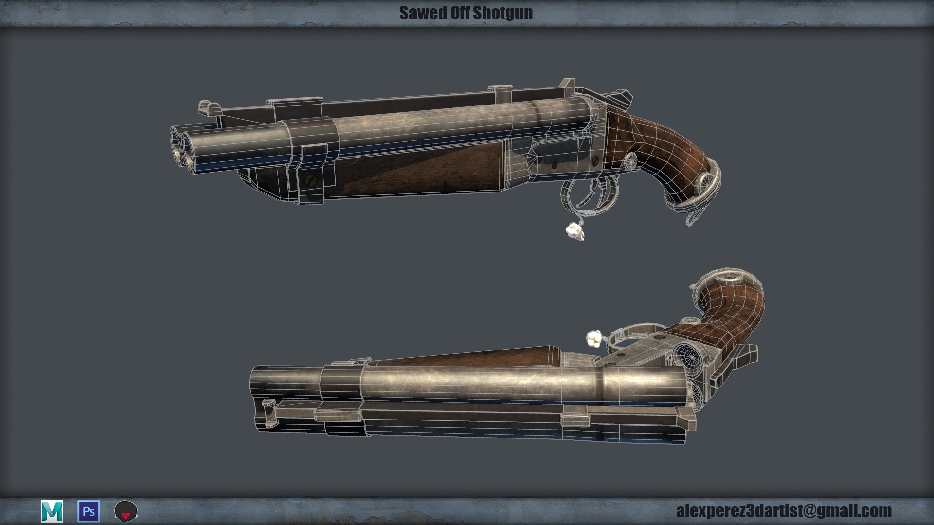Alejandro Perez-Acevedo 3D Artwork - Sawed Off Shotgun