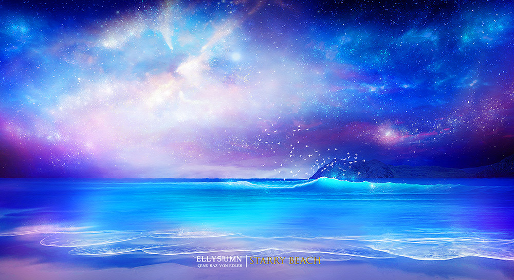ArtStation - Starry beach