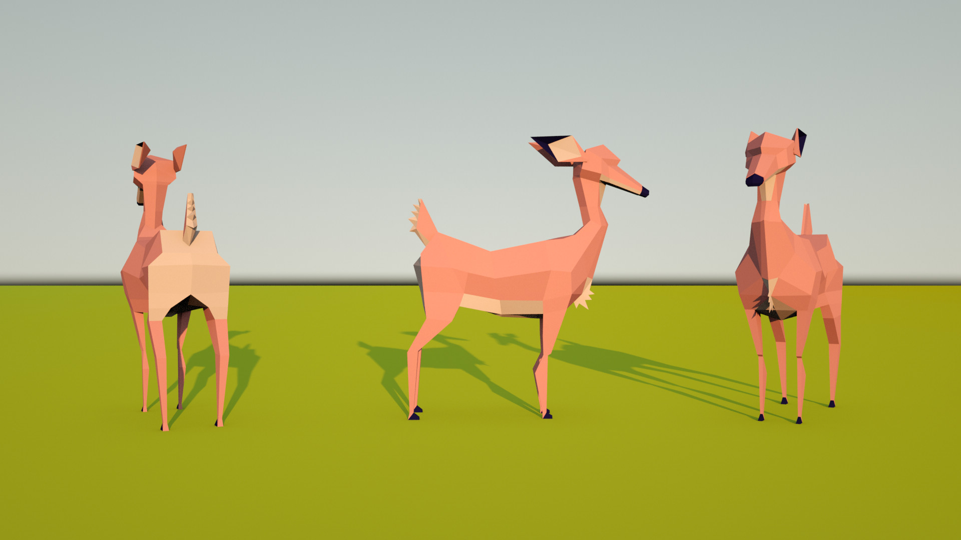 ArtStation - Low poly deer
