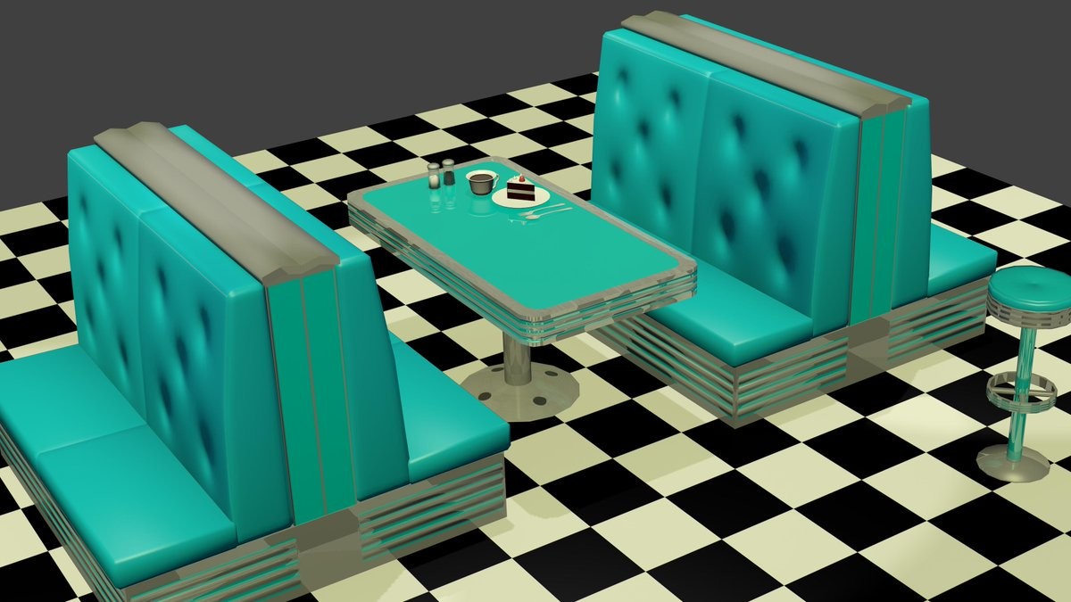 ArtStation - Diner Scene