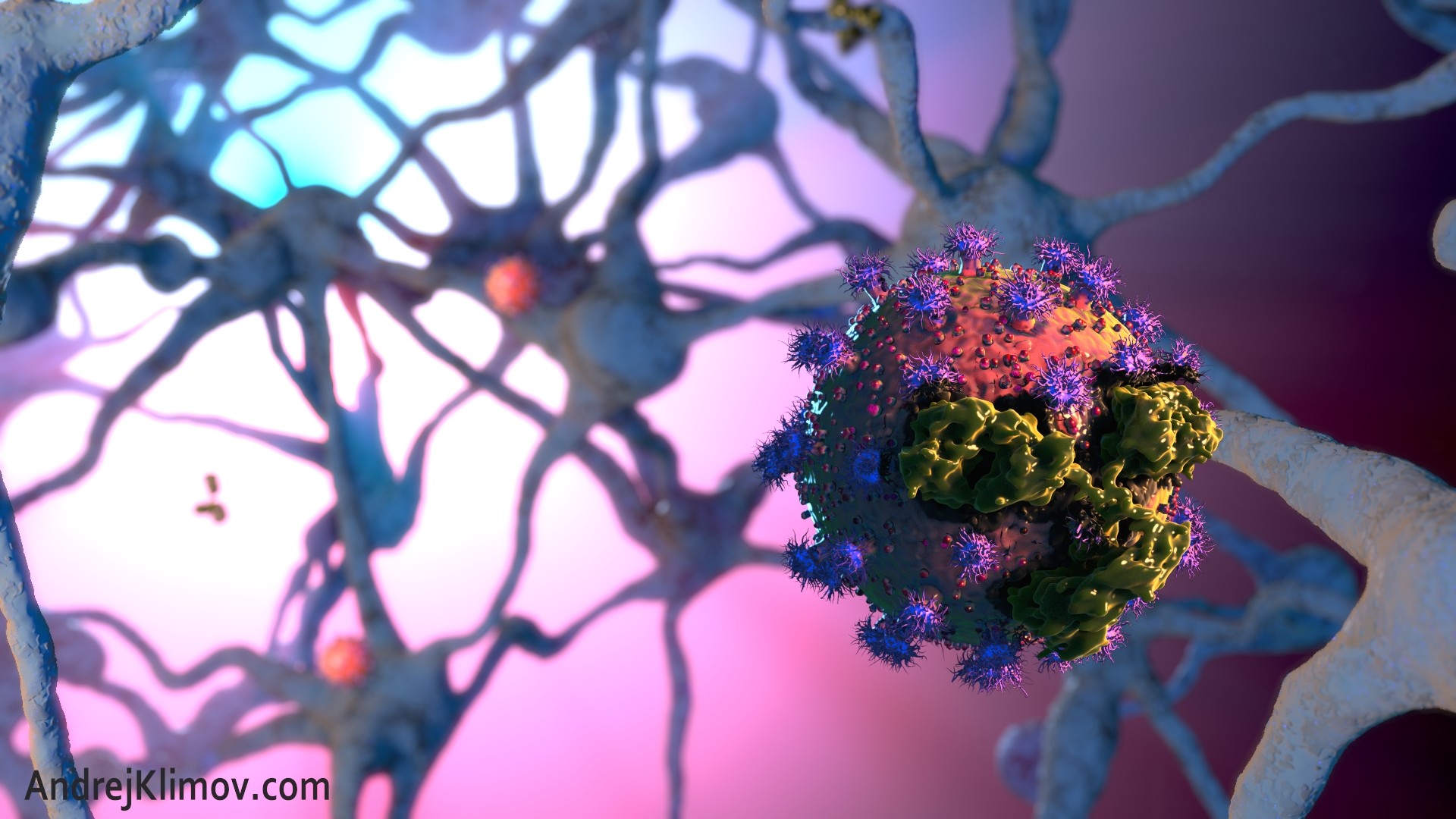 ArtStation - Virus & Antibody 3D Medical visualisation