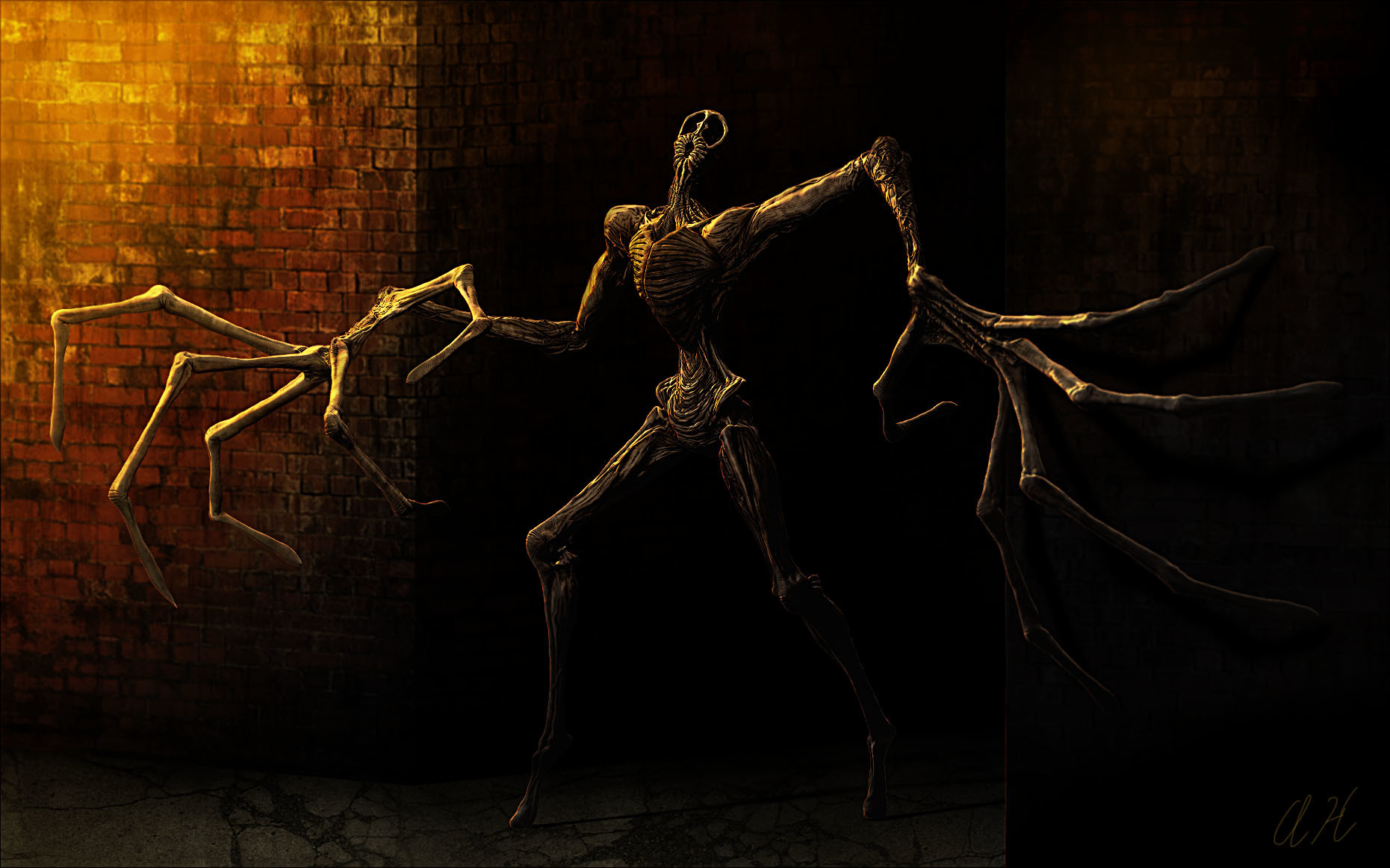 ArtStation - Mr. Spider-hands in an alley