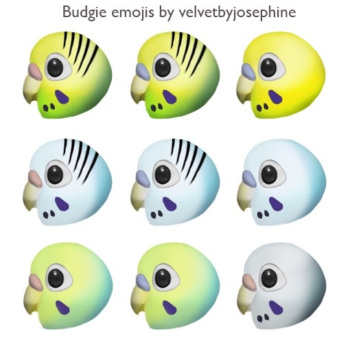 ArtStation - Budgie emoji icons