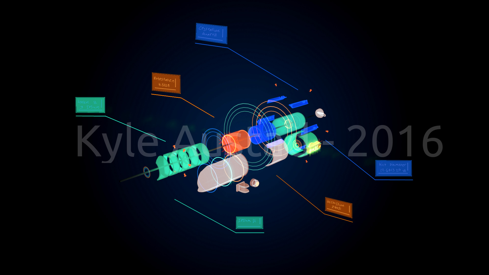 ArtStation - Exploded Holographic Lightsaber