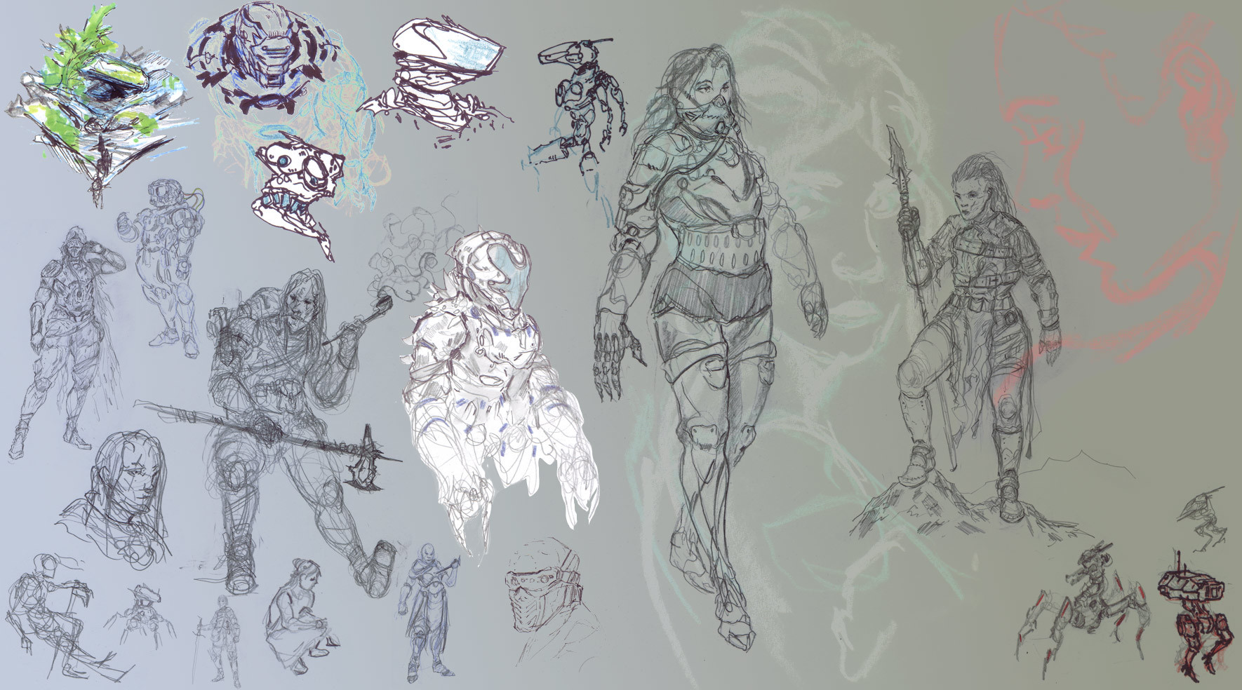 ArtStation - Feb/Mar 2018 Scribbles