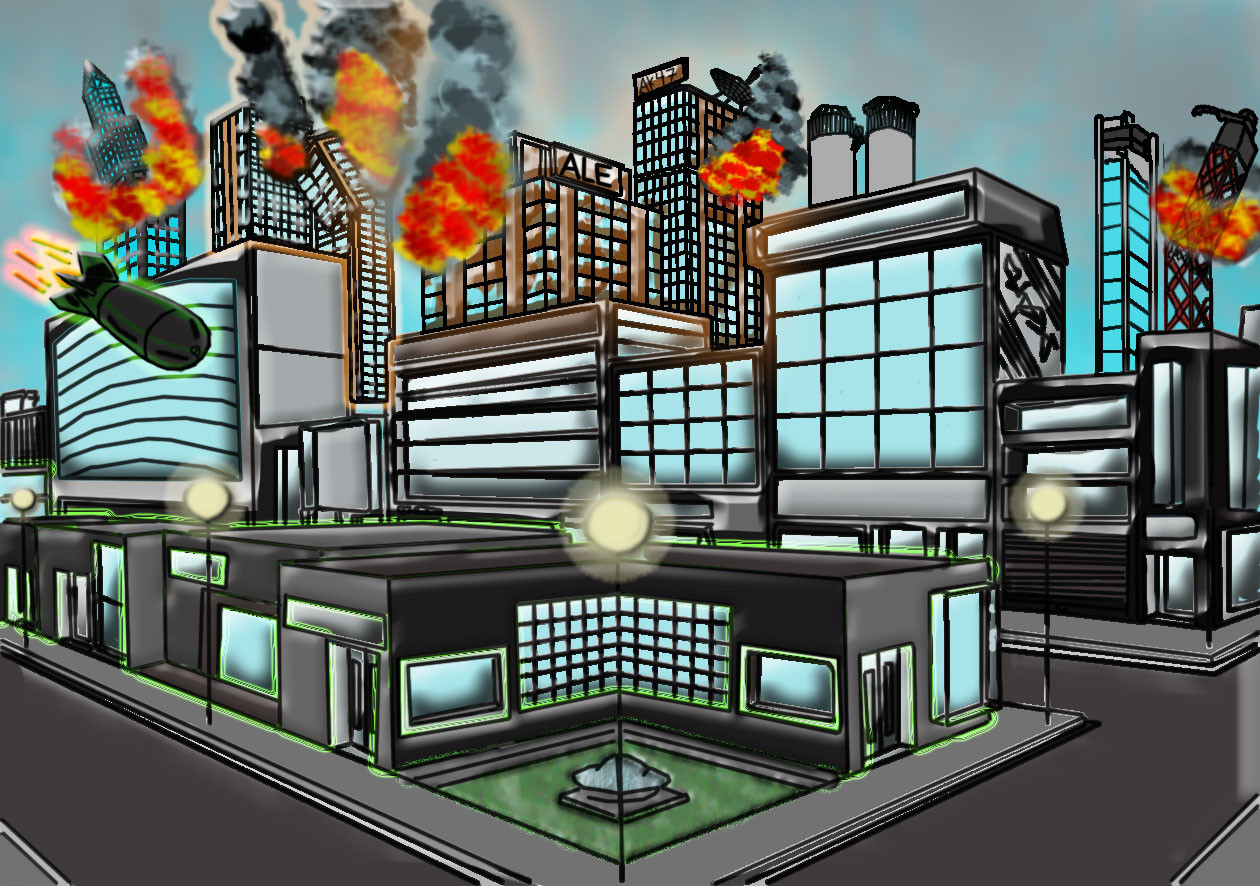 ArtStation - City under attack