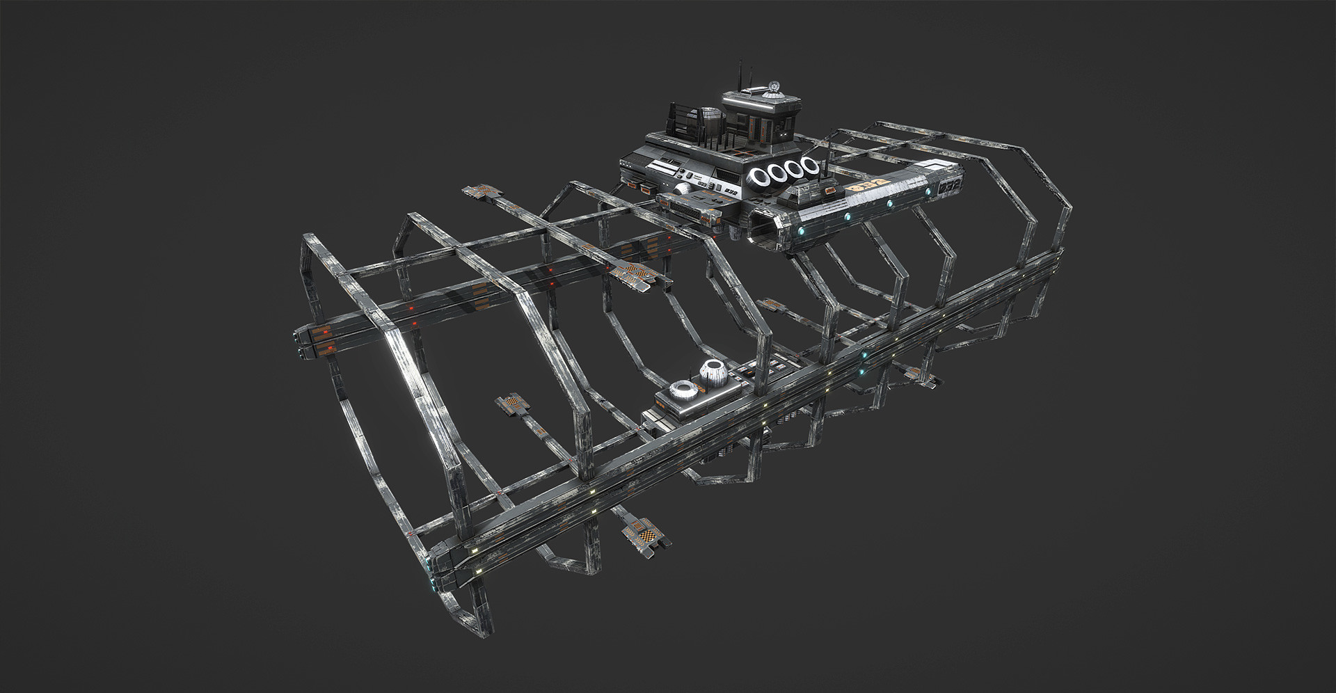 Shaun Williams - Sci-fi Shipyard - Mid Poly