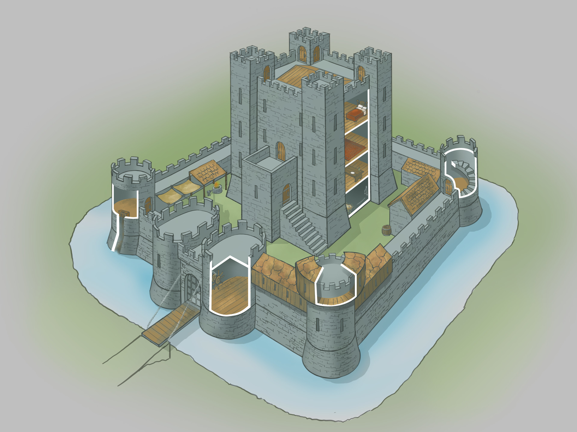 Norman Castle Diagram