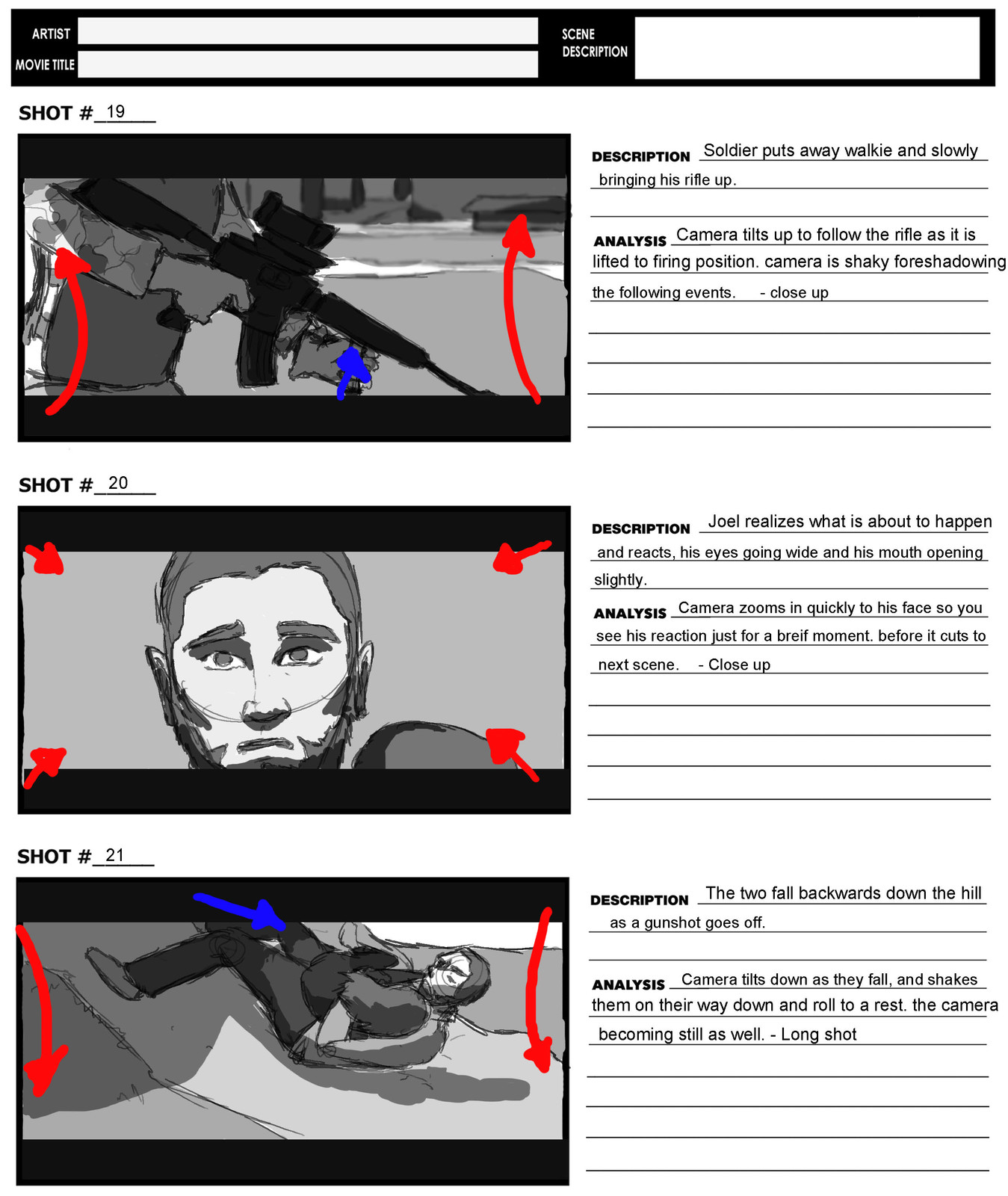 Erica Wilks - The Last of Us Storyboards