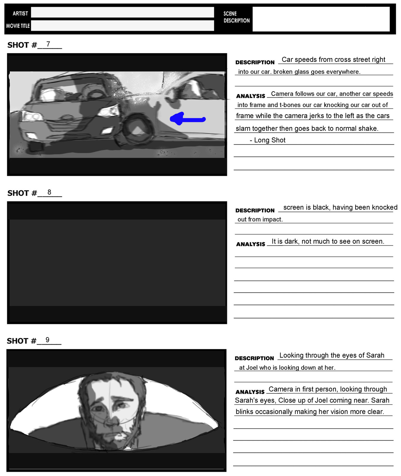 Erica Wilks - The Last of Us Storyboards