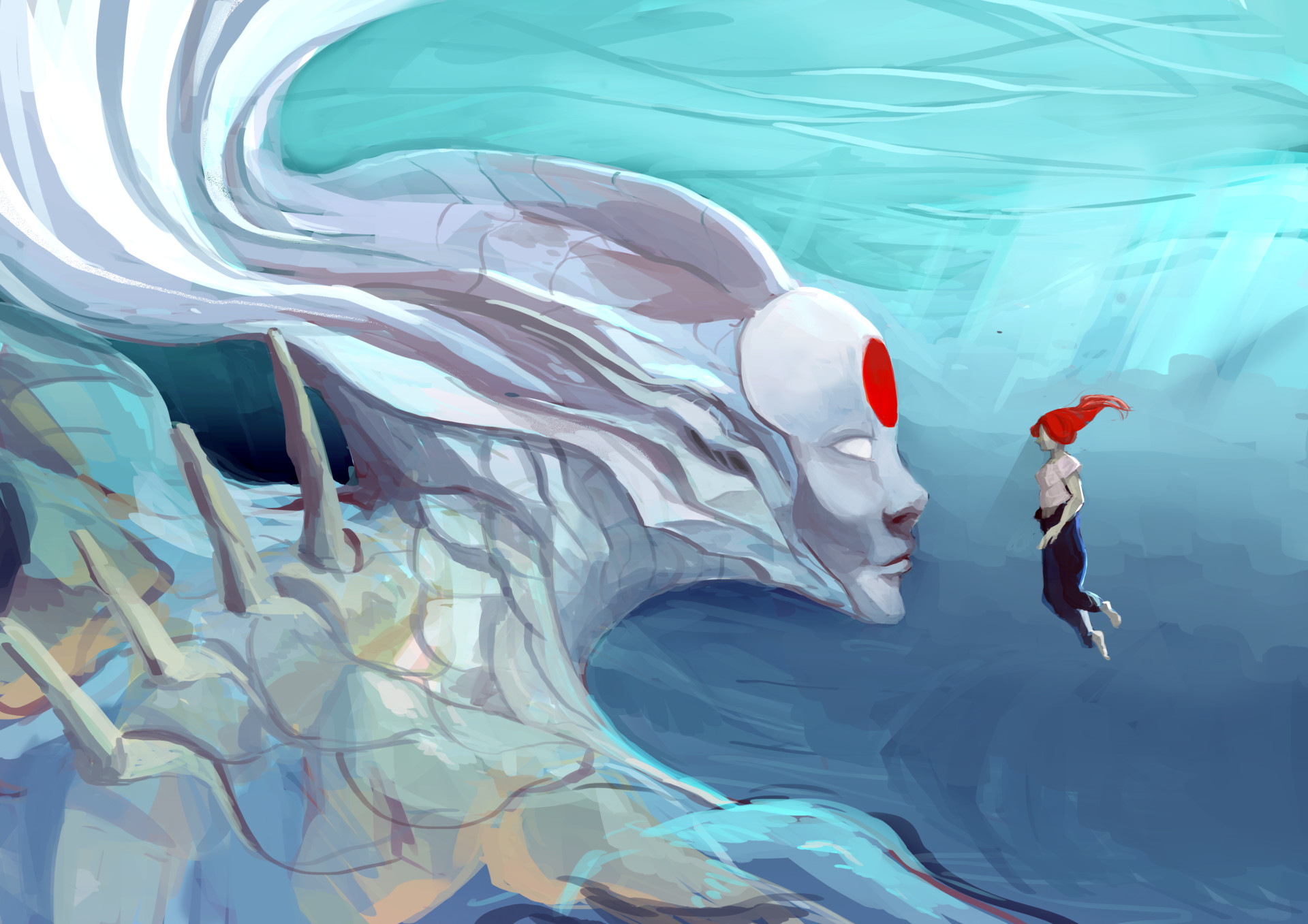 ArtStation - Meeting a Koi Spirit
