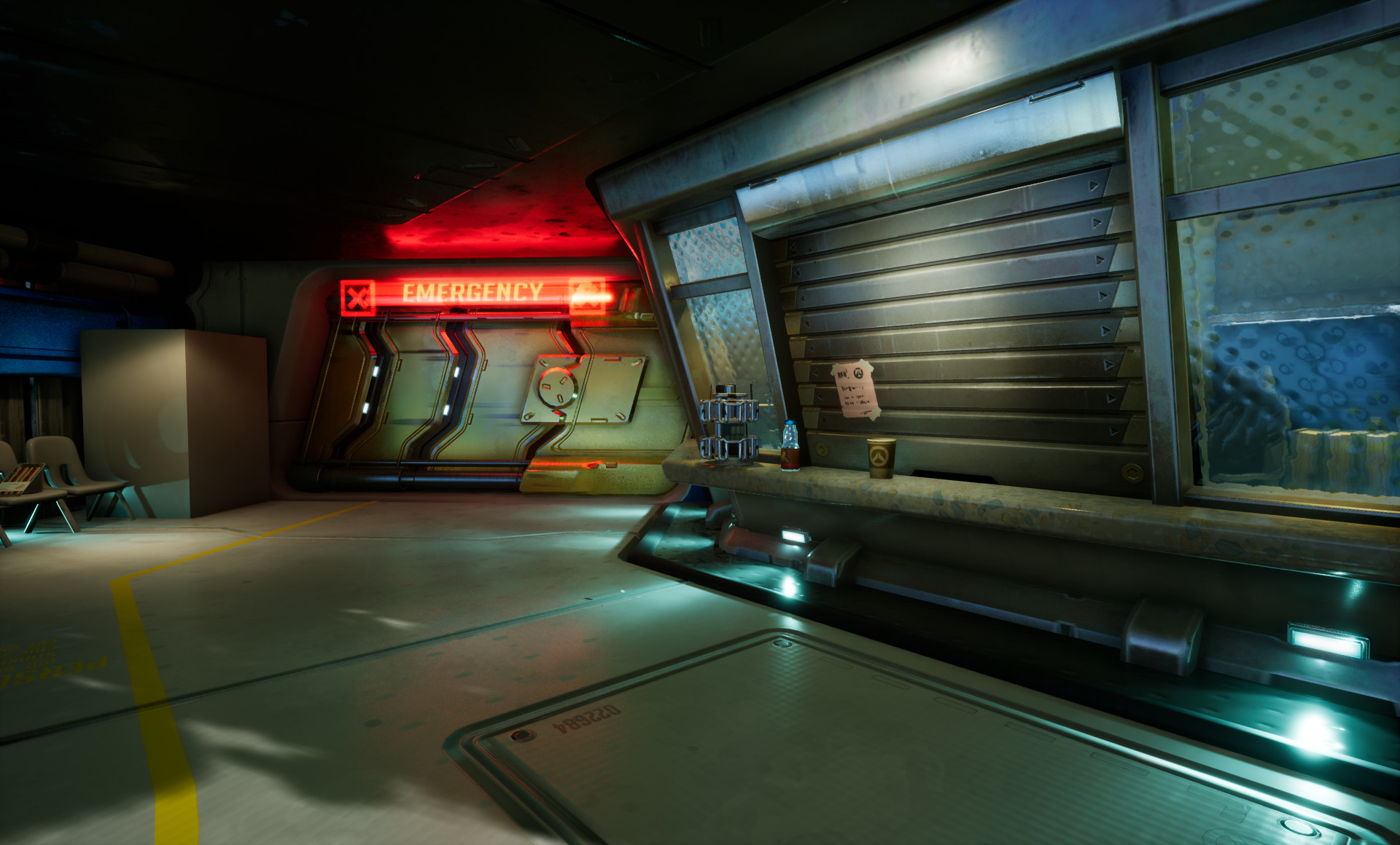 ArtStation - Overwatch HQ - East Hall Checkpoint and Blast Door (WIP)