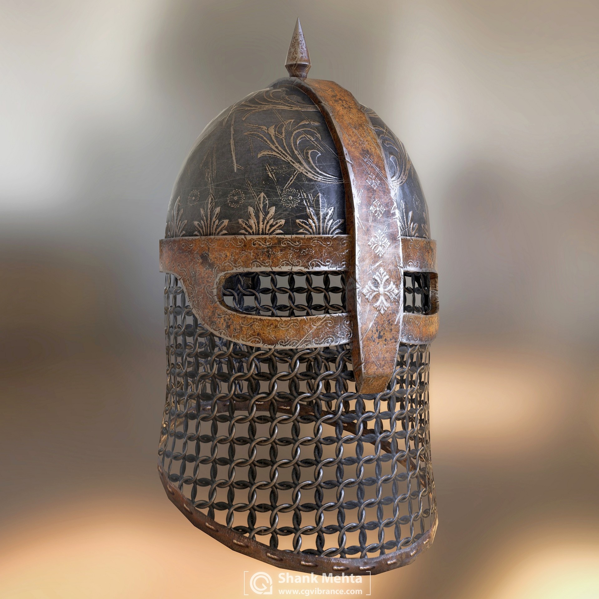 ArtStation - Medieval Helm - Keyshot Render