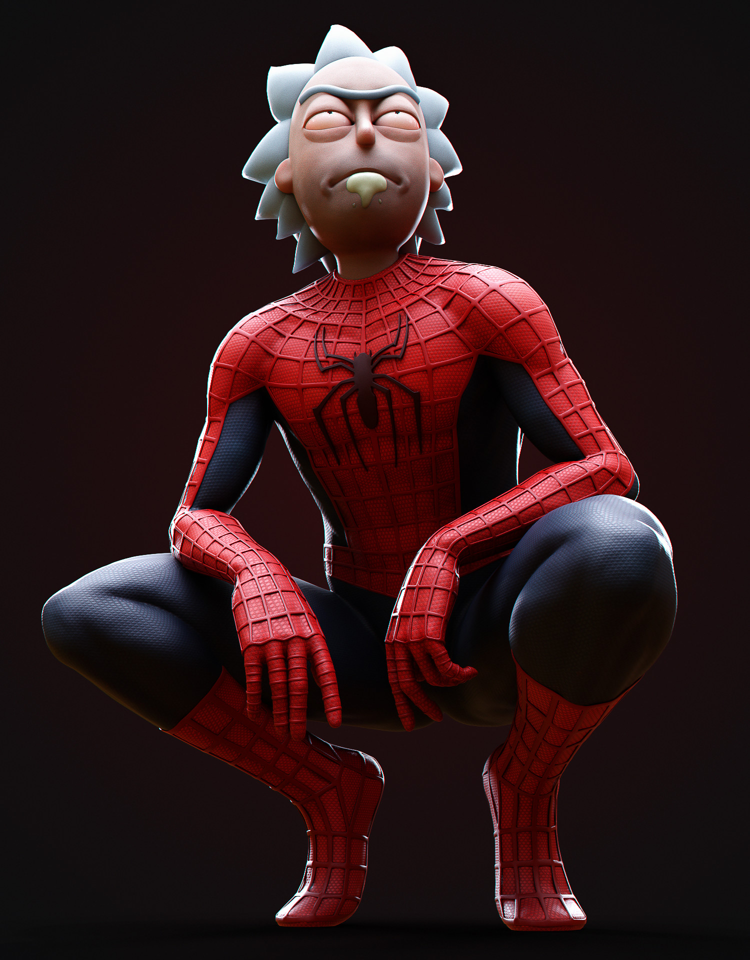 ArtStation - Rick and Morty meets Spider-Man - Spider Rick