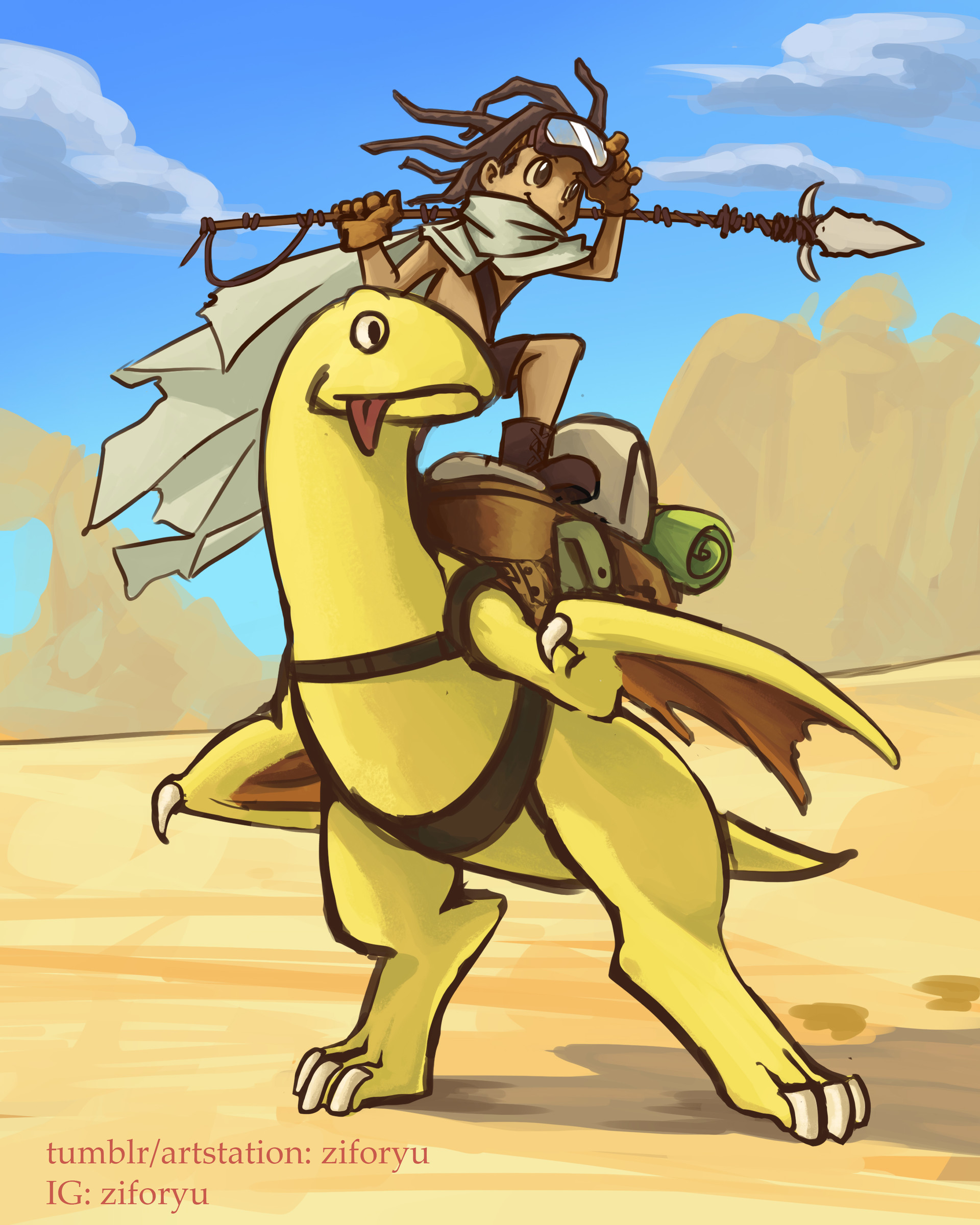 ArtStation - Character Design Challenge March- Dragon Rider