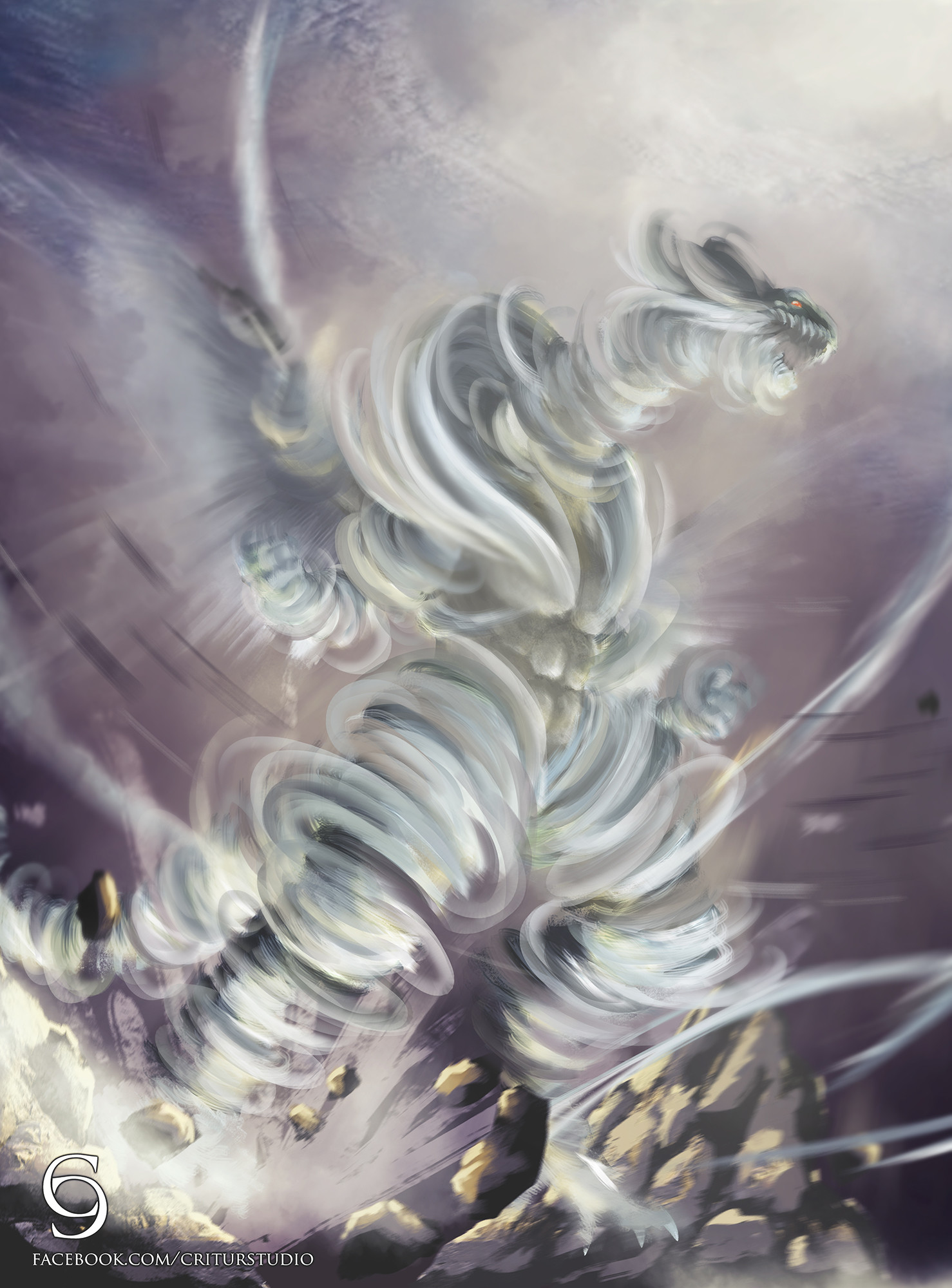 ArtStation - CM: Tempest, Dragon Ruler of Storms