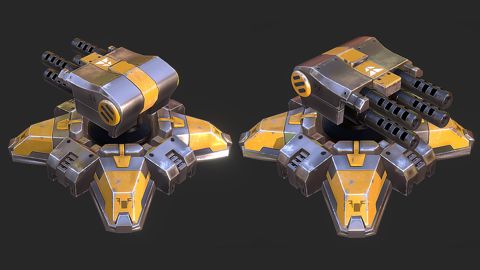 ArtStation - Machine Gun Turret
