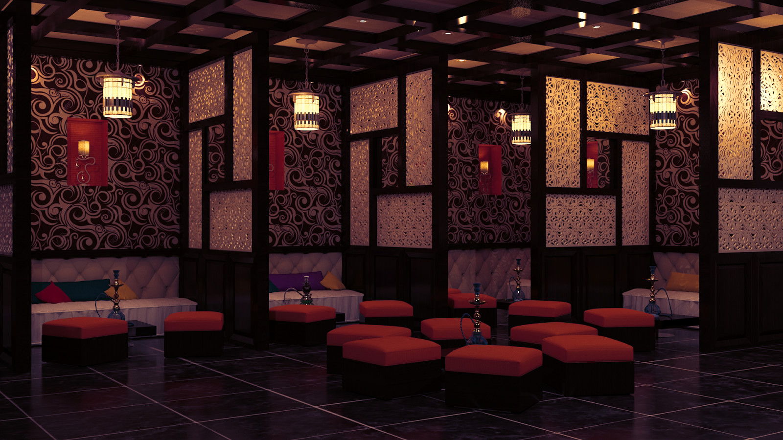 ArtStation - Hookah Lounge Render