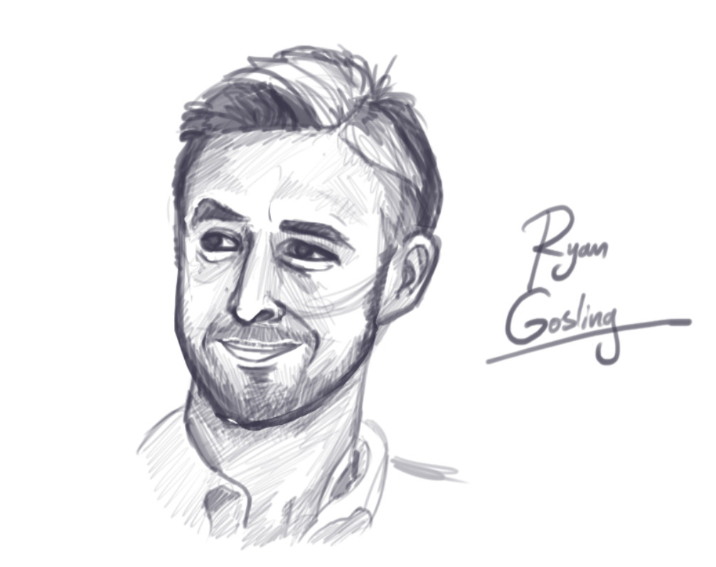 ArtStation - Ryan Gosling - Portrait practice